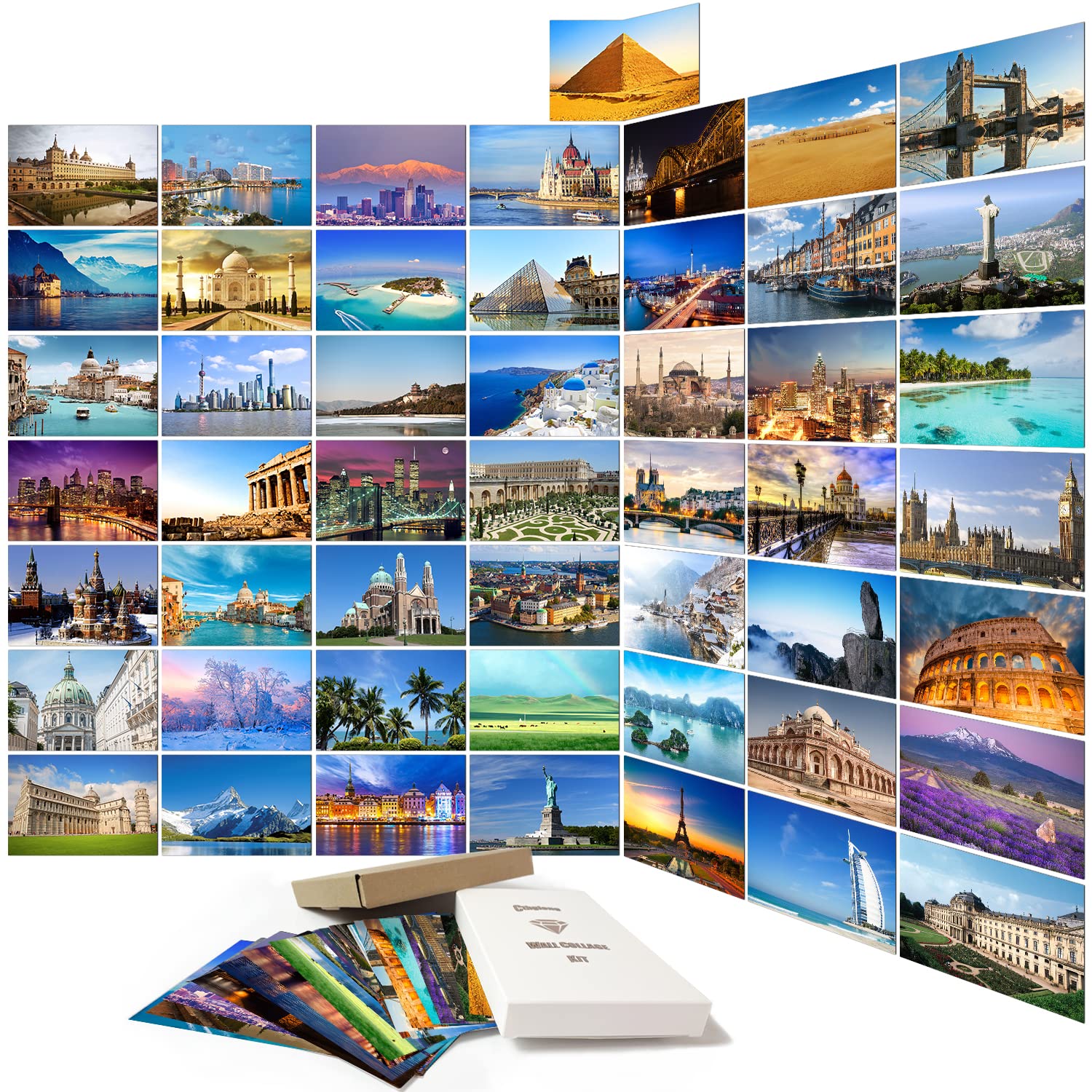 Blue Wall Collage Kit Aesthetic Pictures, World Building Collage Kit ...