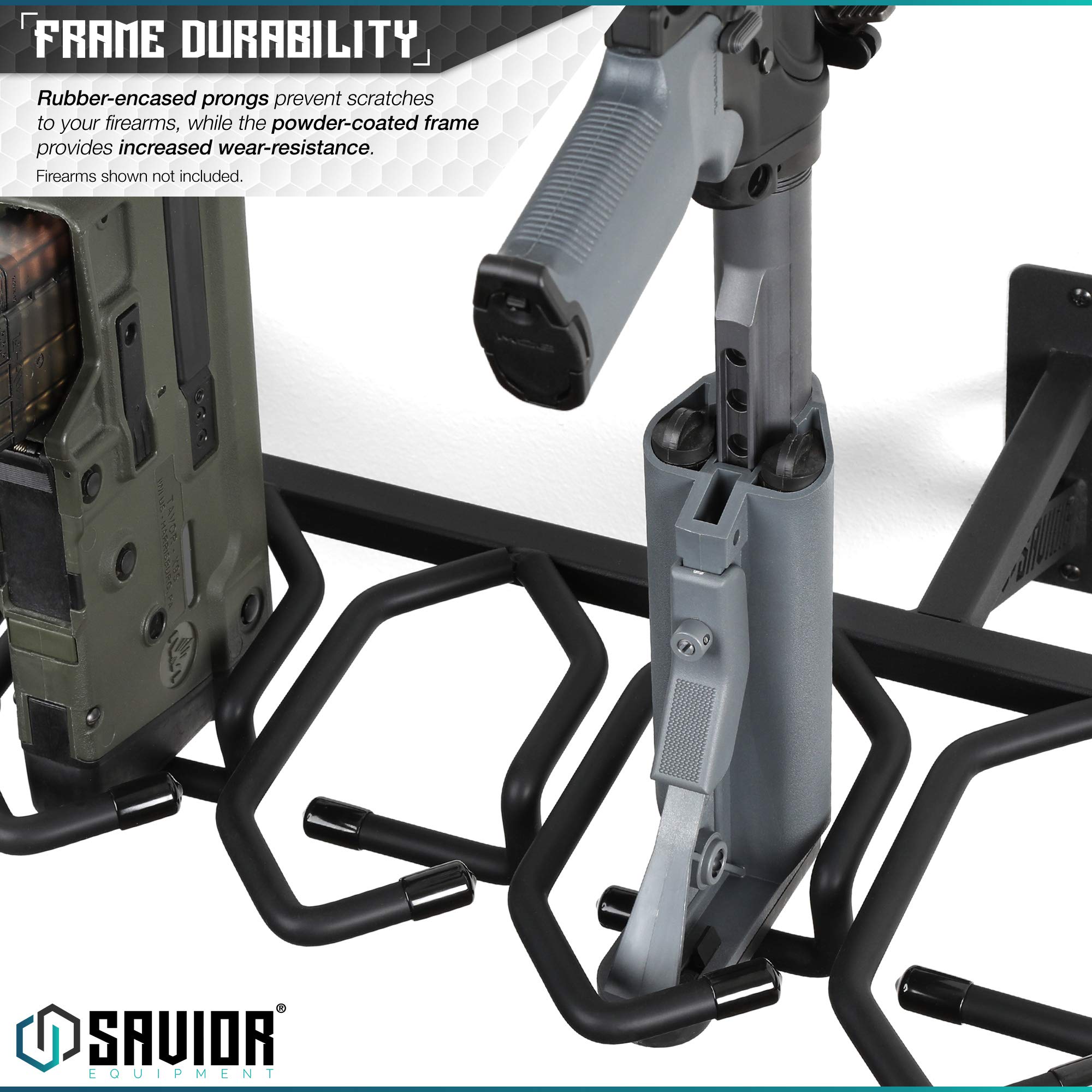 Snapklik.com : Savior Equipment Obsidian Black Wall-Mount Rifle Rack ...