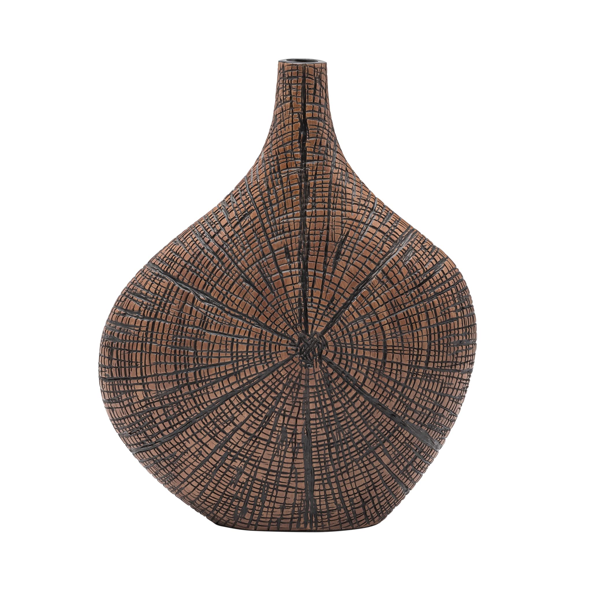 Amazon.com: Torre & Tagus Radiant Tree Bark Pattern Brown Vase for ...