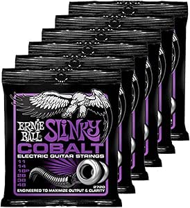 Amazon.com: 6 Sets of Ernie Ball Cobalt 2720 Power Slinky .011-.048 Guitar Strings : Musical ...