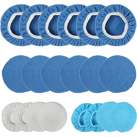 Amazon.com: 20 Pieces 9 to 10 Inches Buffer Pads Car Polisher Bonnet ...