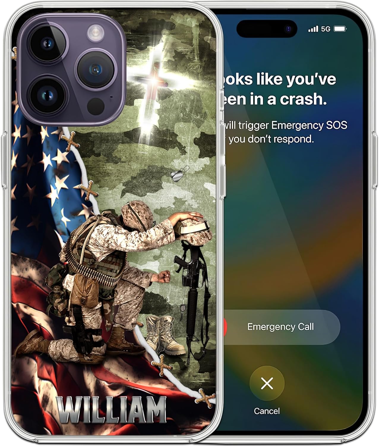 Amazon.com: CASEZILY Personalized Military Phone Case Customized Name ...