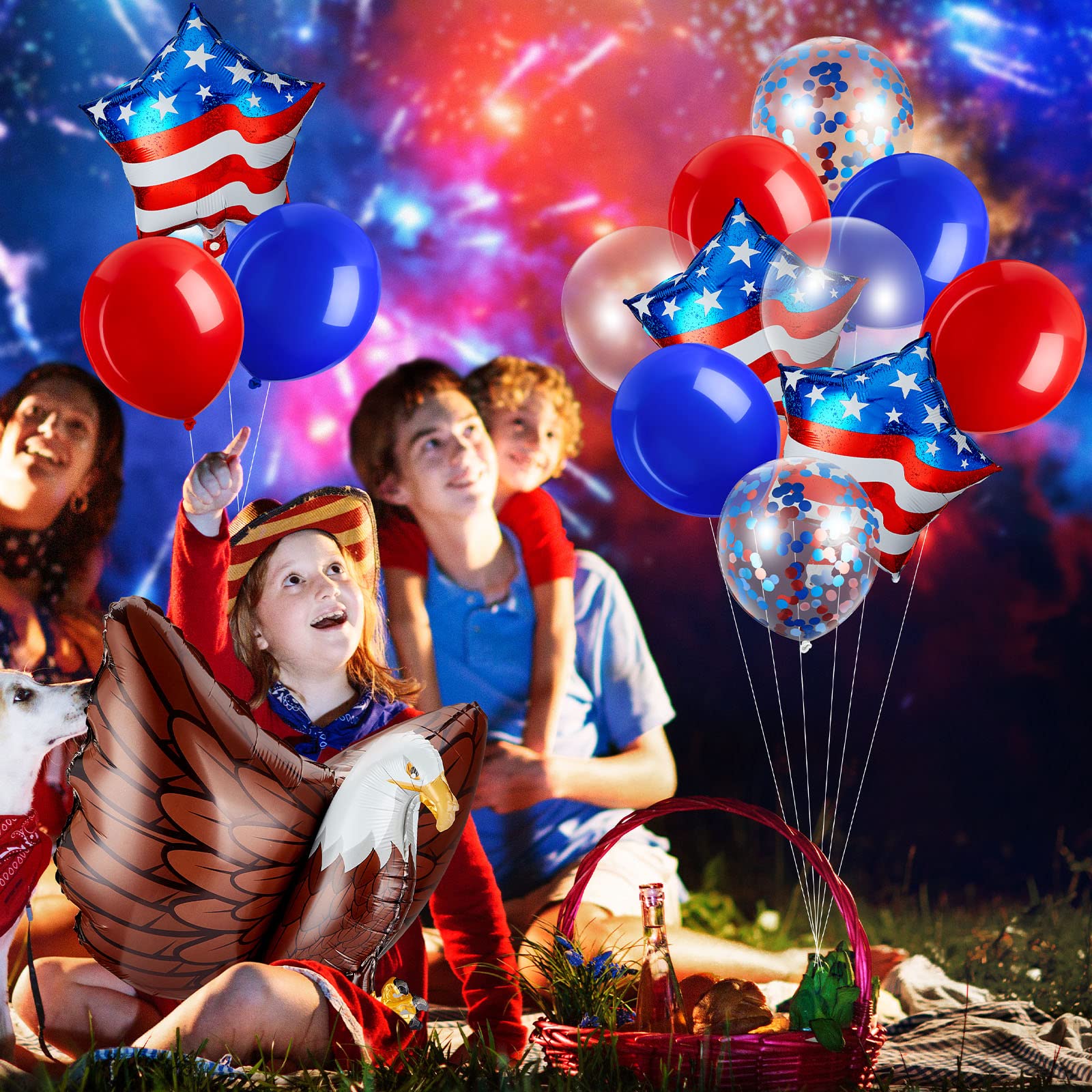 Snapklik.com : 24 Pcs 250th Anniversary Patriotic Eagle Balloon USA ...