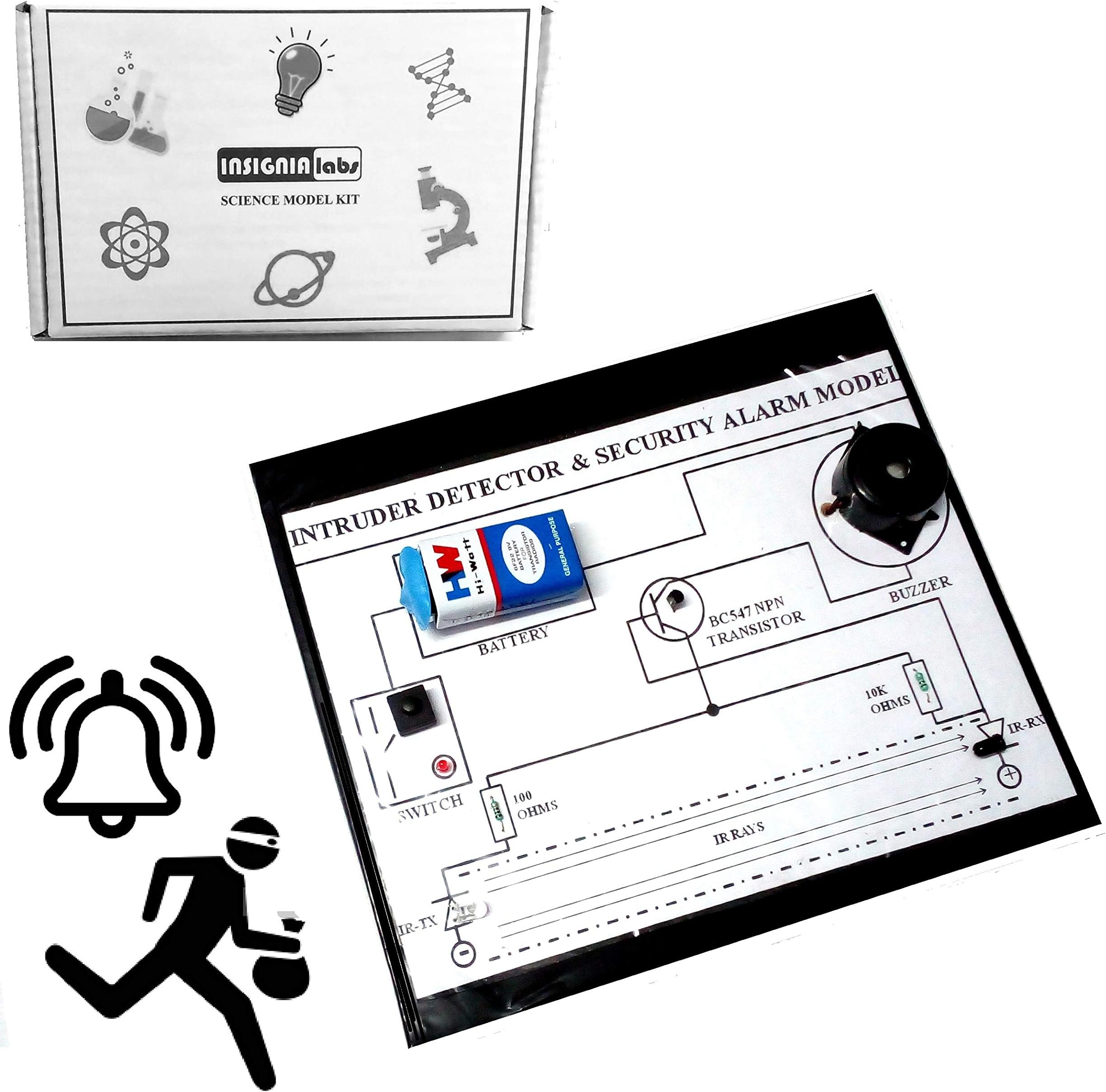 INSIGNIA LABS - IR Infrared Intruder Security Alarm Circuit Science ...