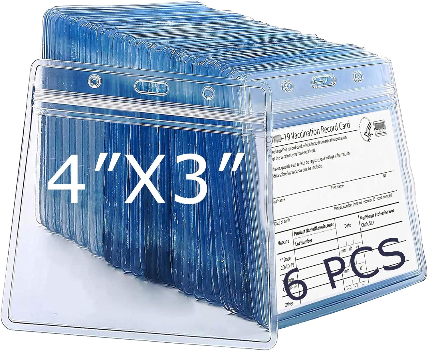 Amazon.com : Vaccination Card Protector 4 X 3 in Clear Immunization ...
