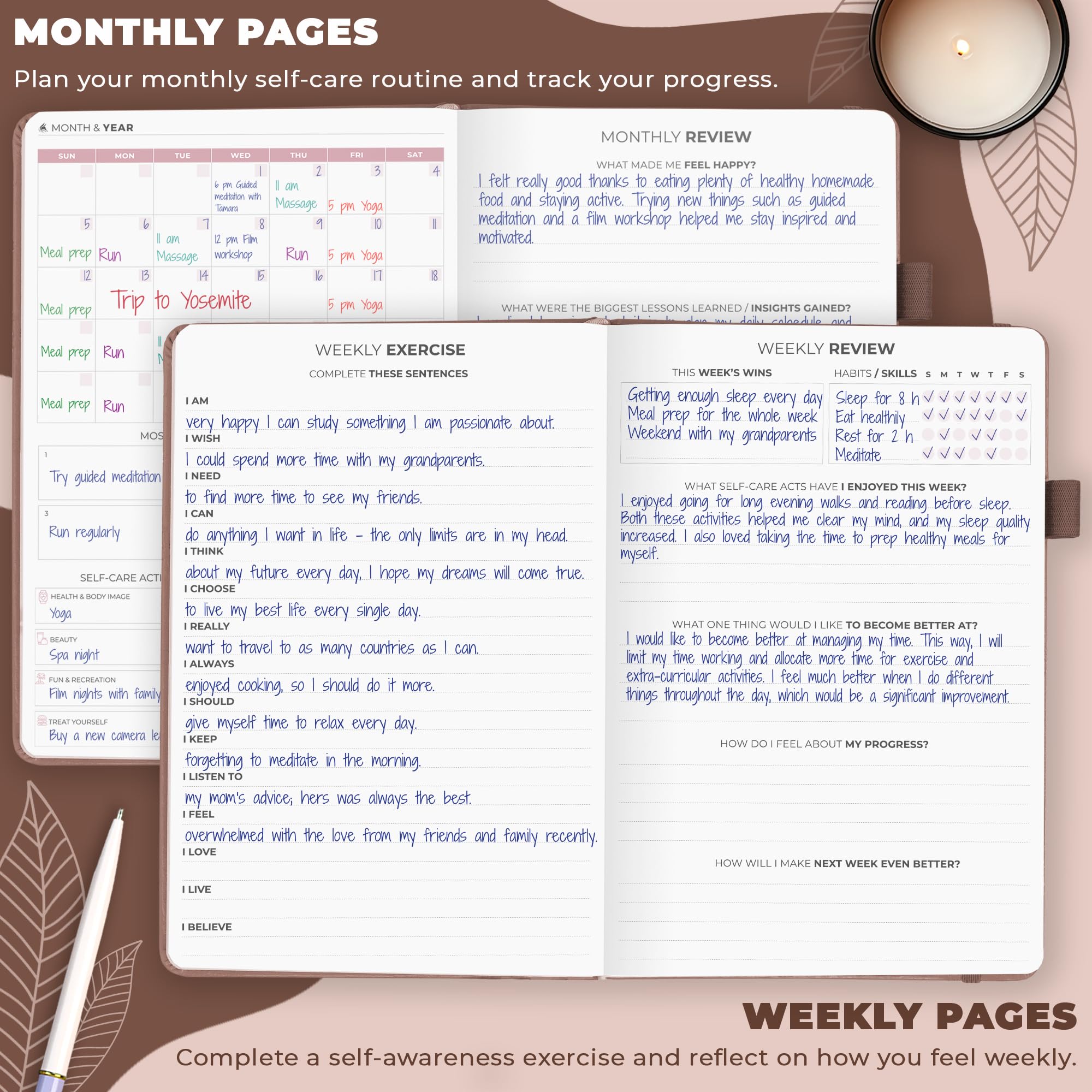 Snapklik.com : Clever Fox Self-Care Journal Daily Reflection Notebook ...