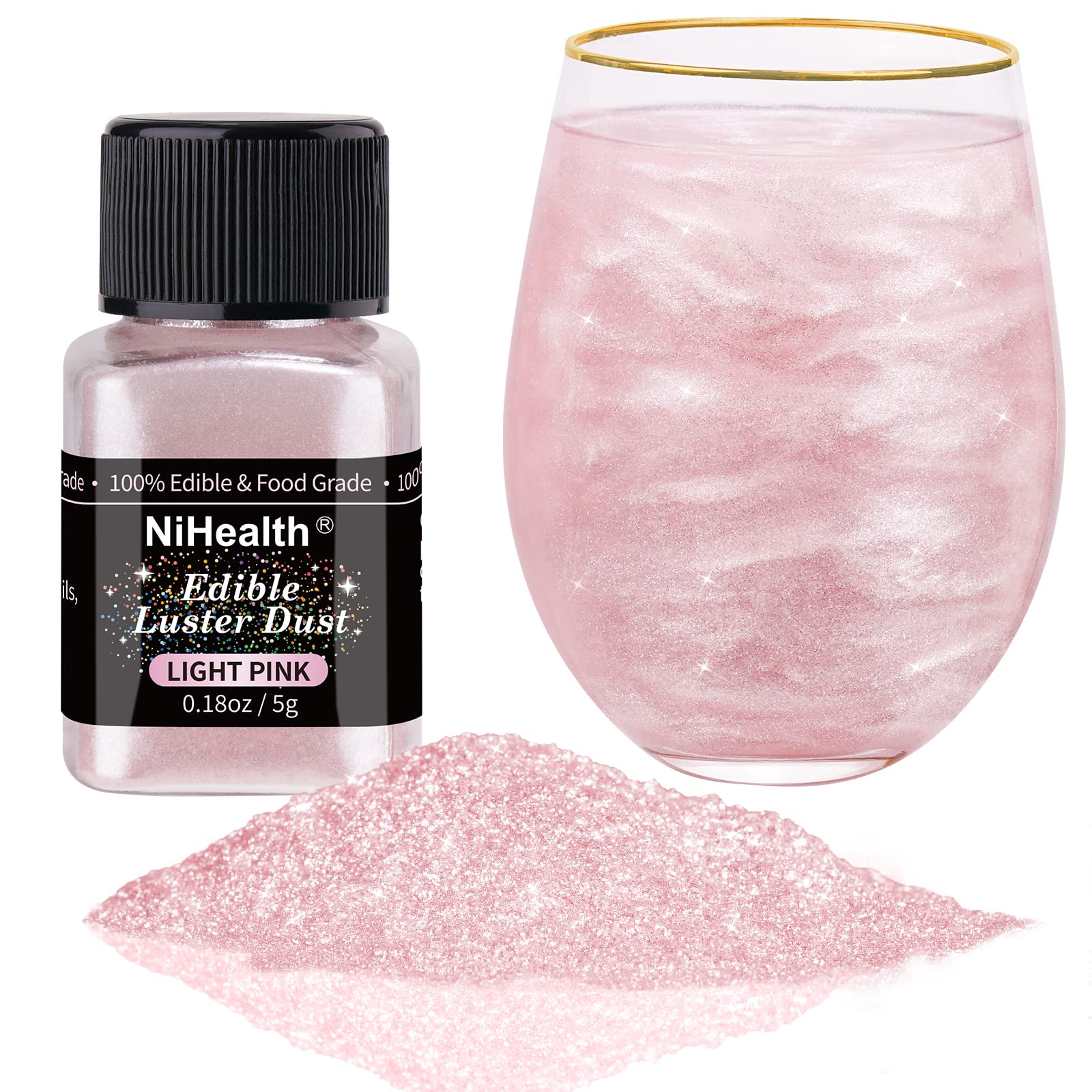 Snapklik.com : NiHome Edible Food-Grade Glimmer Powder Glitter Luster ...