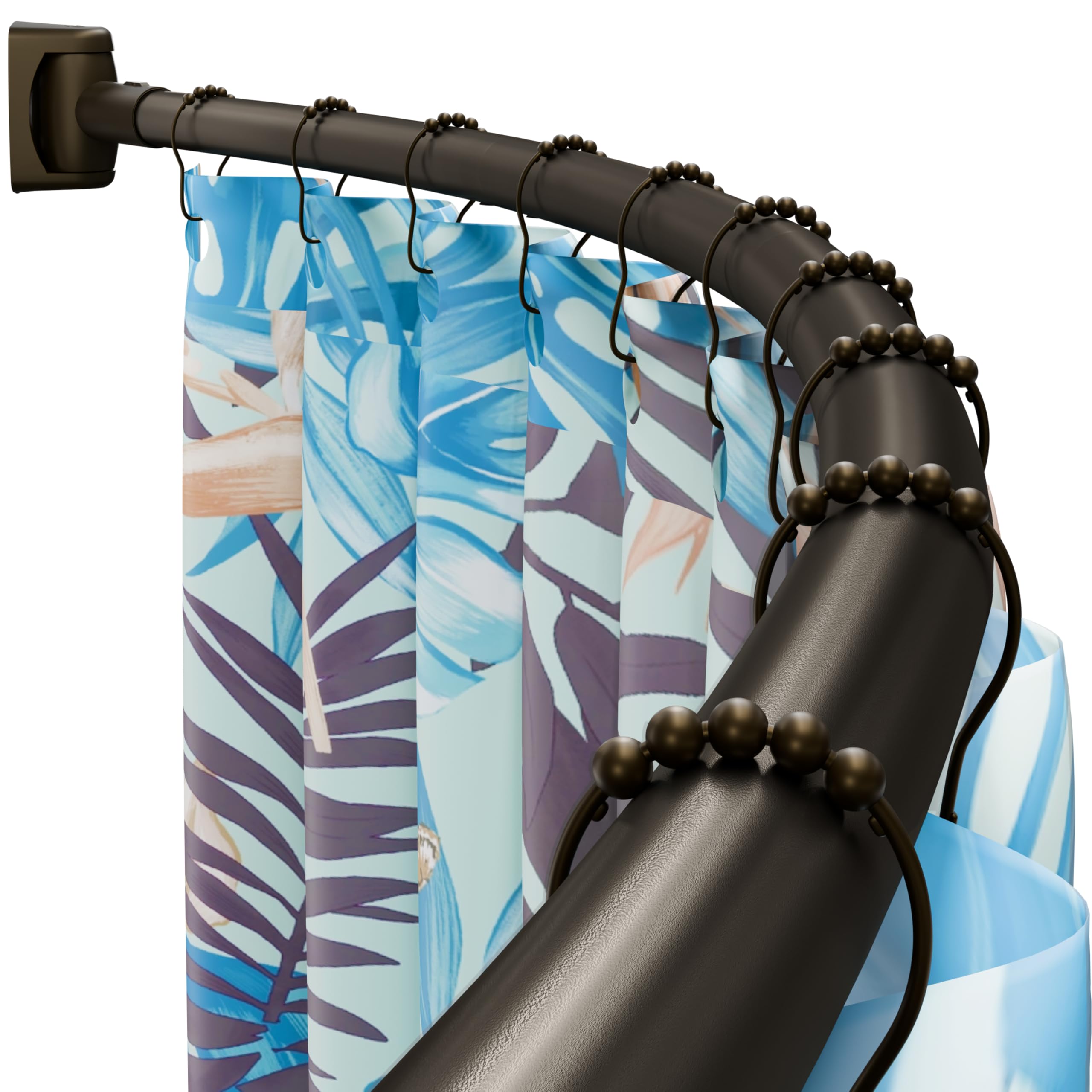 Amazon.com: DYHOME Curved Shower Curtain Rod 33-76 inches Adjustable ...