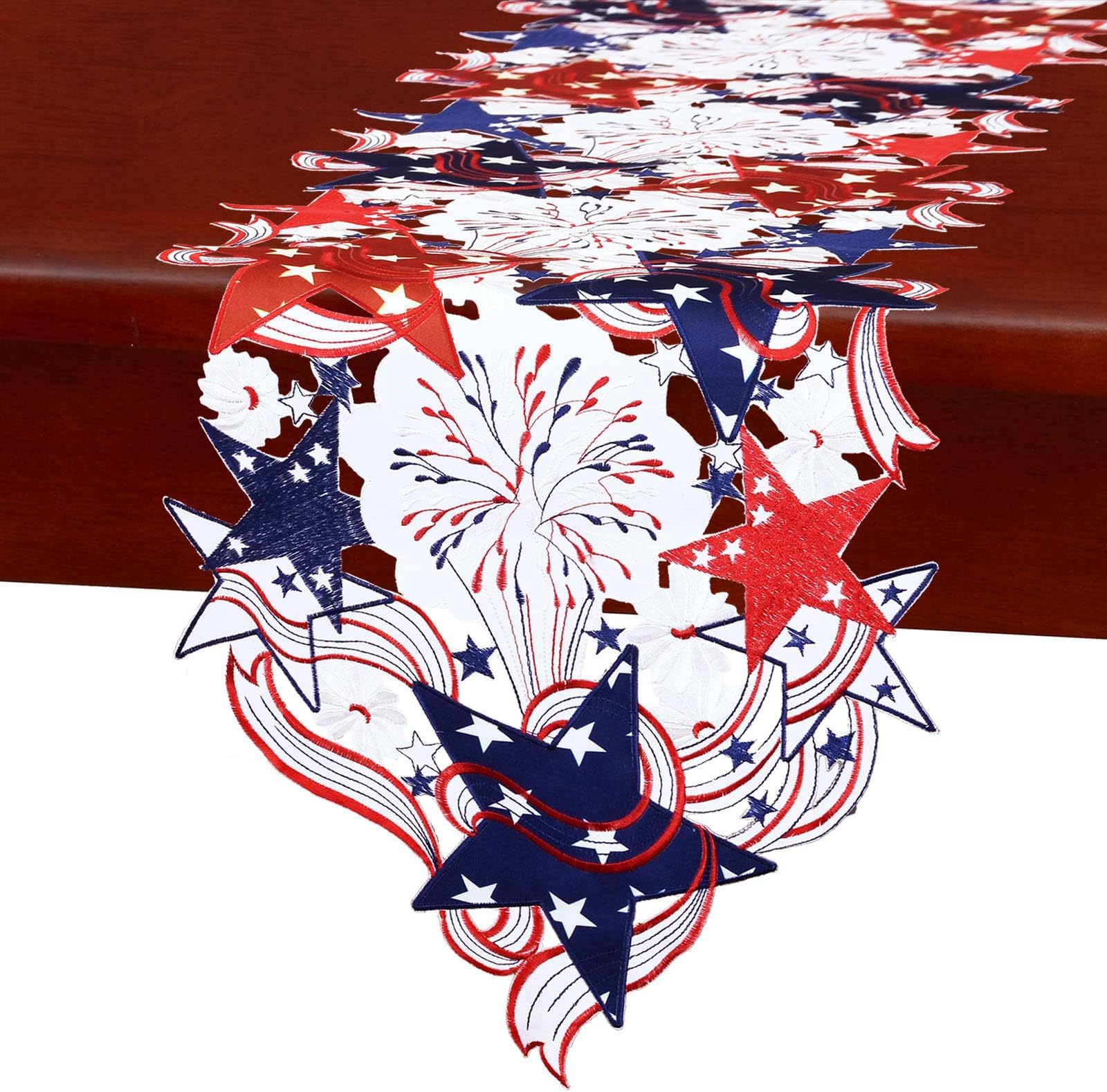 Amazon.com: Siilues 4th of July Table Runner, Memorial Day Deocr ...