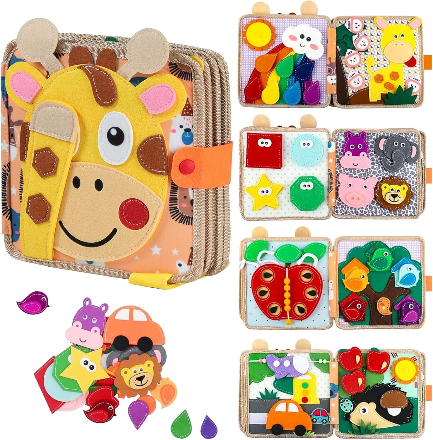 Amazon.com: Busy Book for Toddlers 1-3, Felt Quiet Busy Book for ...