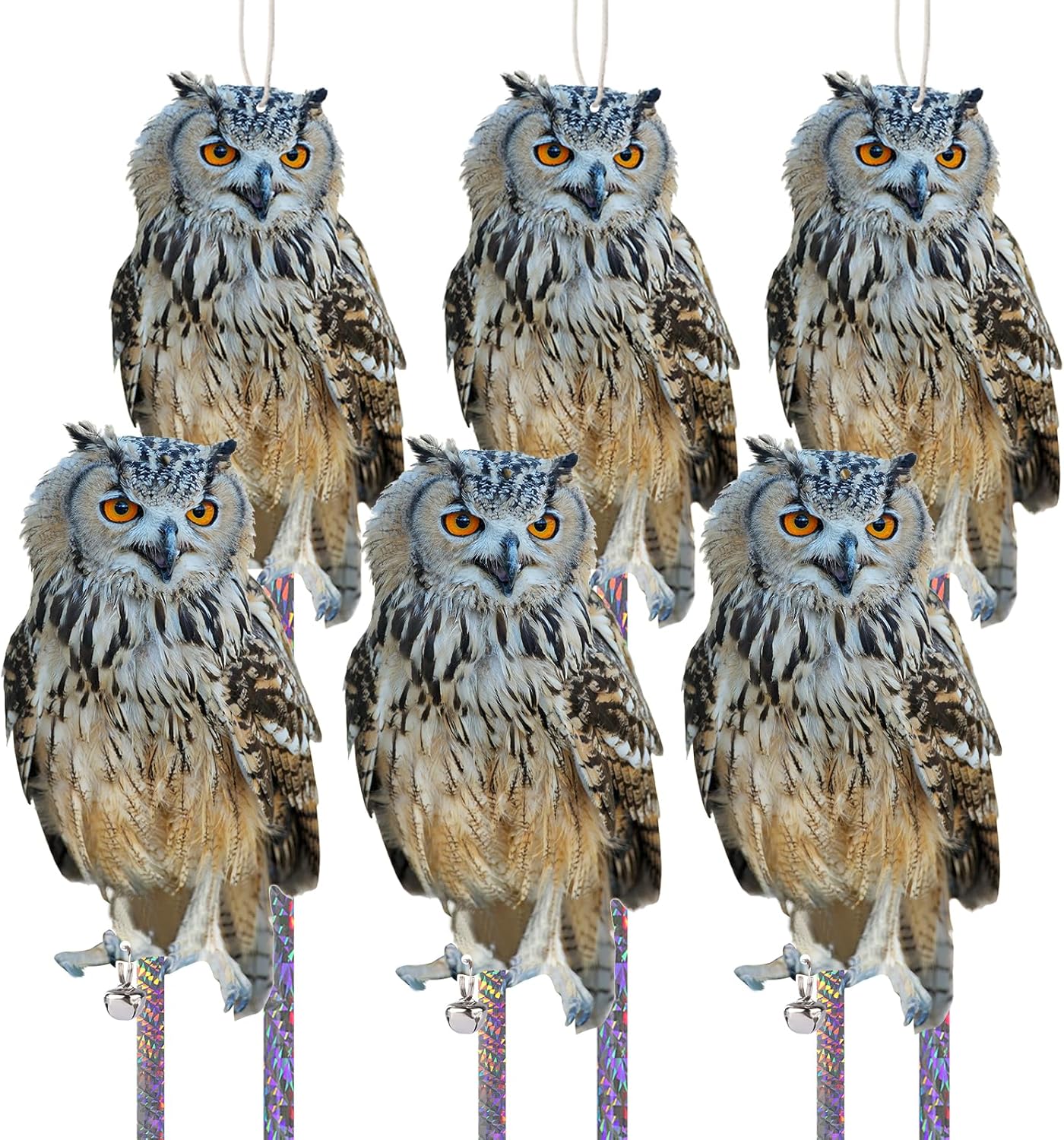 Amazon.com : Kungfu Mall 6PCS Hanging Flat Garden Owl with Reflective ...