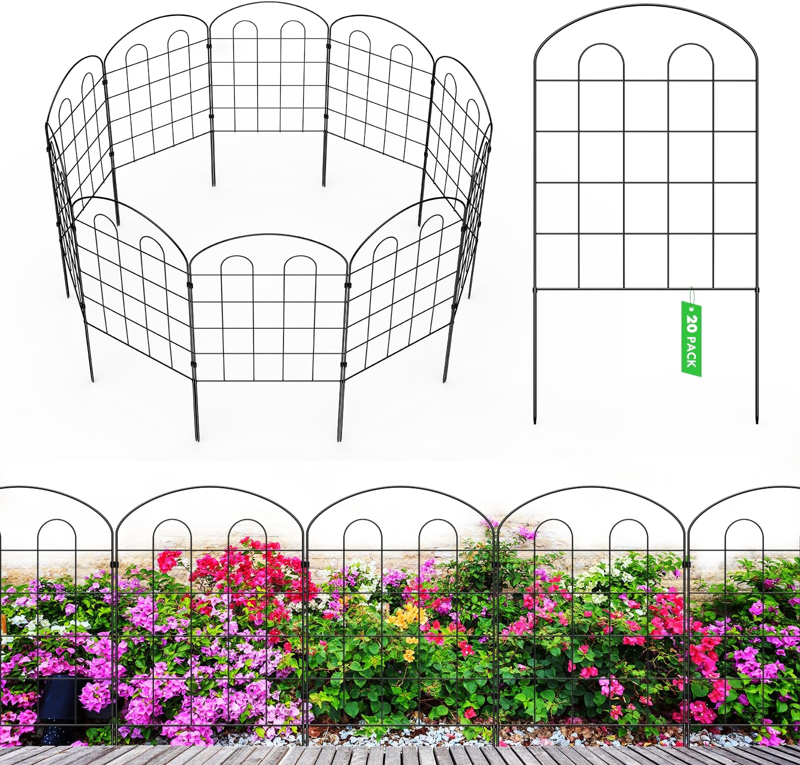 Amazon.com : 25 Panels Decorative Garden Fence Border Small Animal ...