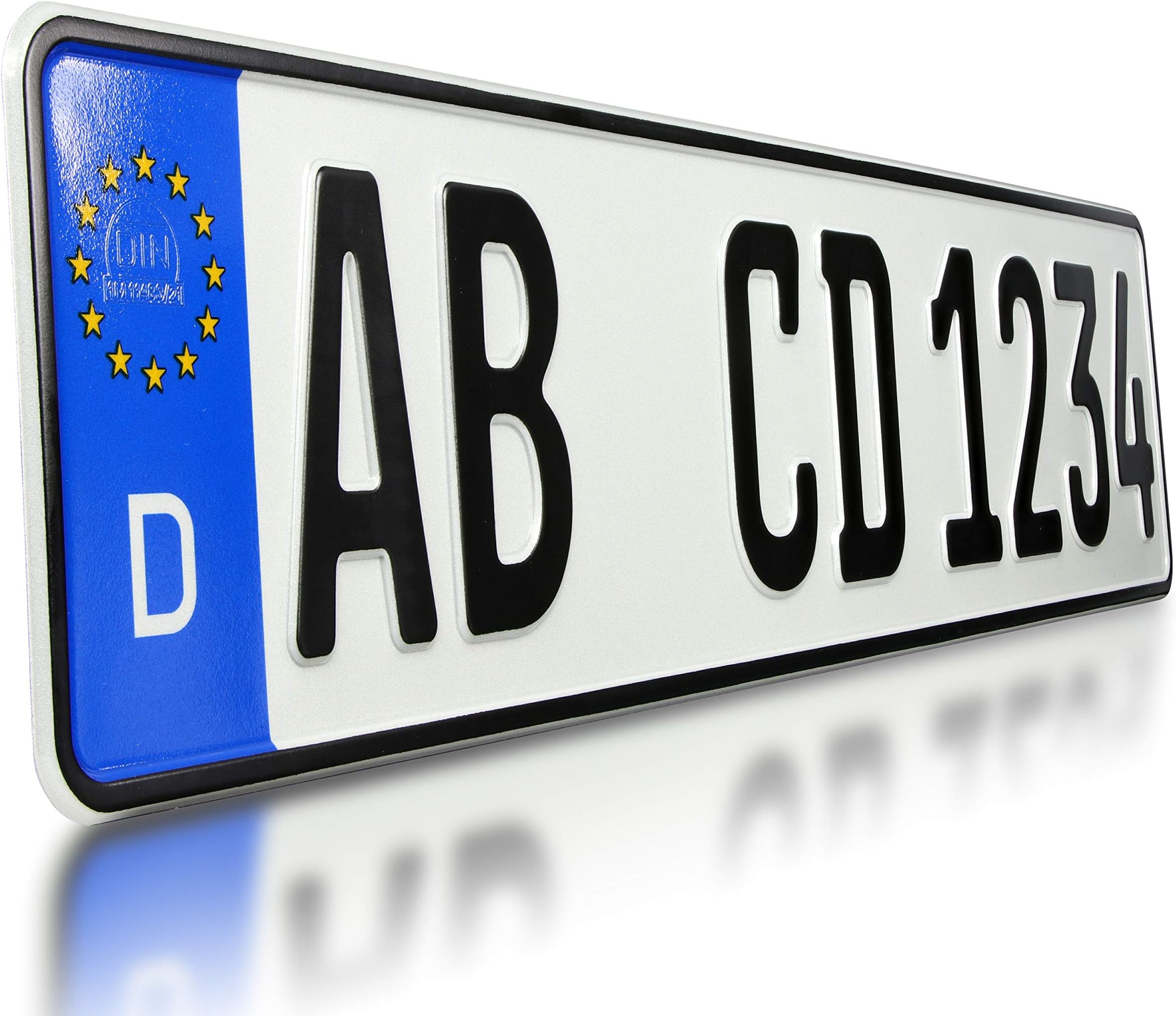 2 x EU KFZ Nummernschilder Autoschilder Kennzeichen ALLE AUTOMARKEN mit ...