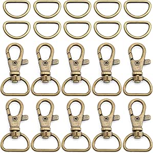 Amazon.com: CRAFTMEMORE Swivel Trigger Snap Hooks Classic Lobster ...