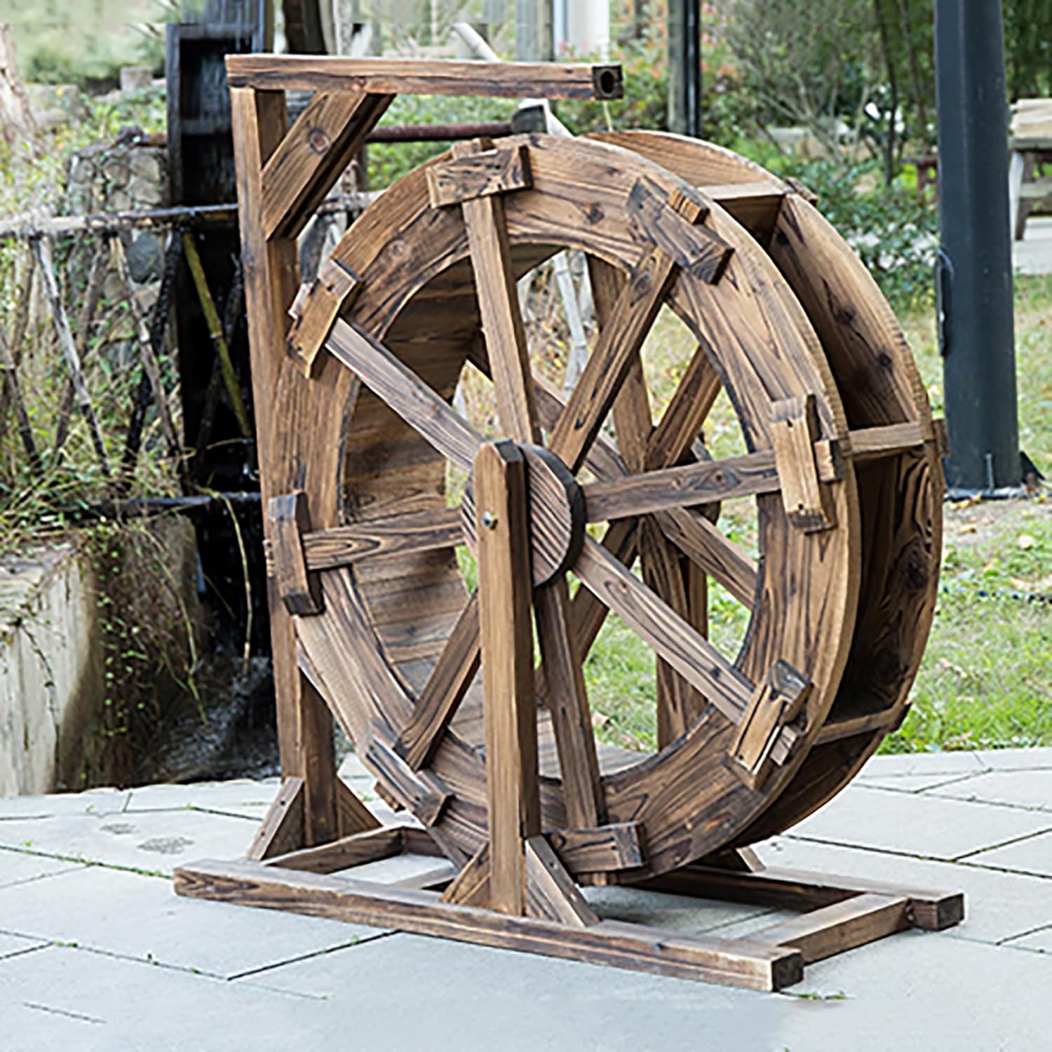 Amazon.com: Water Wheel Fountain,Water Fountain Outdoor Garden Water ...