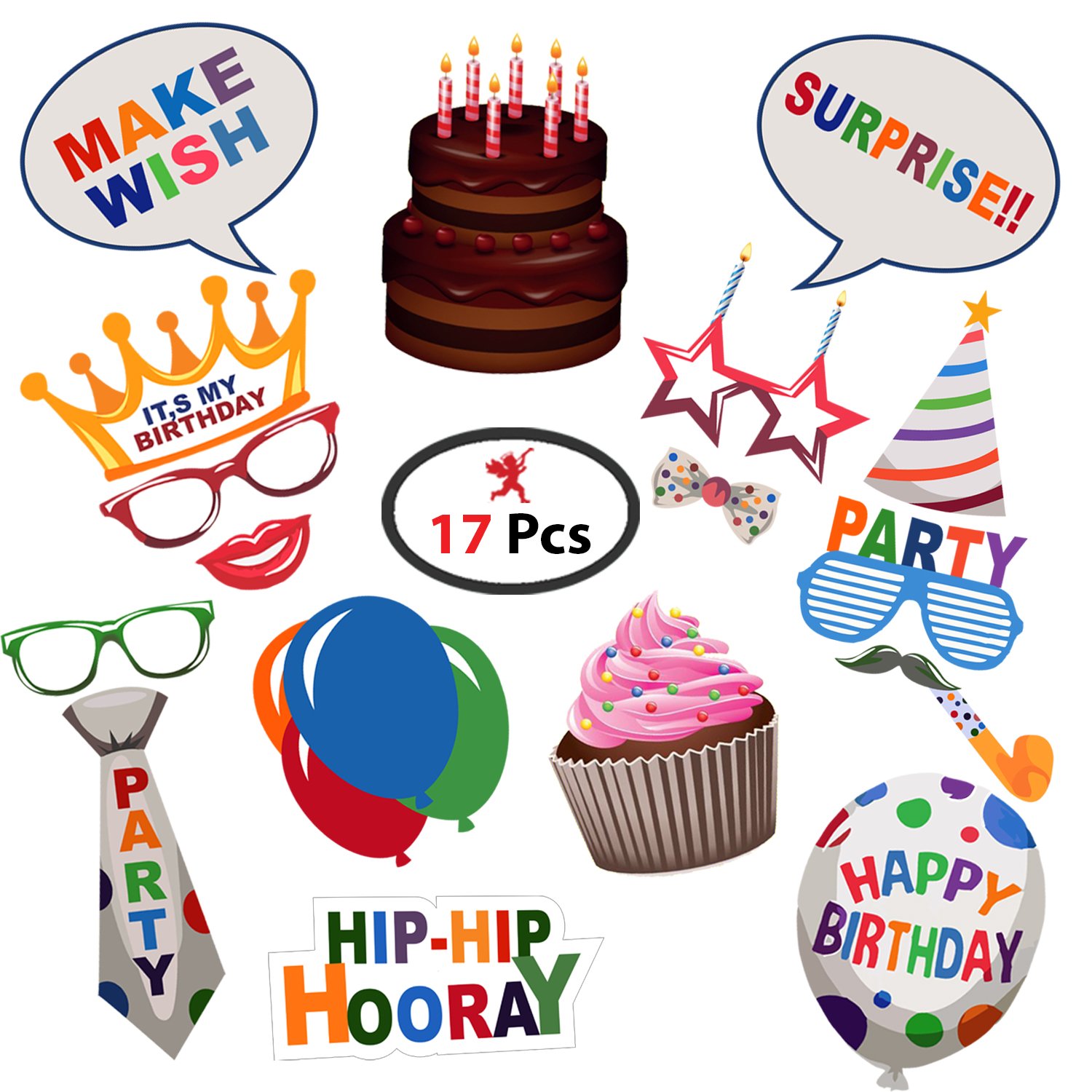 Buy PARTY PROPZ HAPPY BIRTHDAY PHOTOBOOTH SET OF 17 PHOTOBOOTH PARTY buy-party-propz-happy-birthday-photobooth-set-of-17-photobooth-party