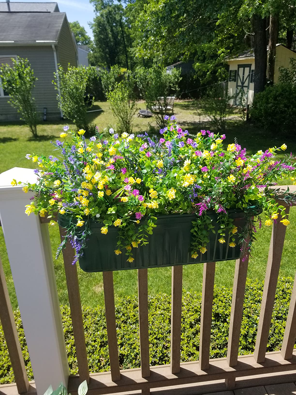 $4/mo - Finance YIBUKIY 12 Bundles Artificial Fake Flowers Outdoor, 6 ...