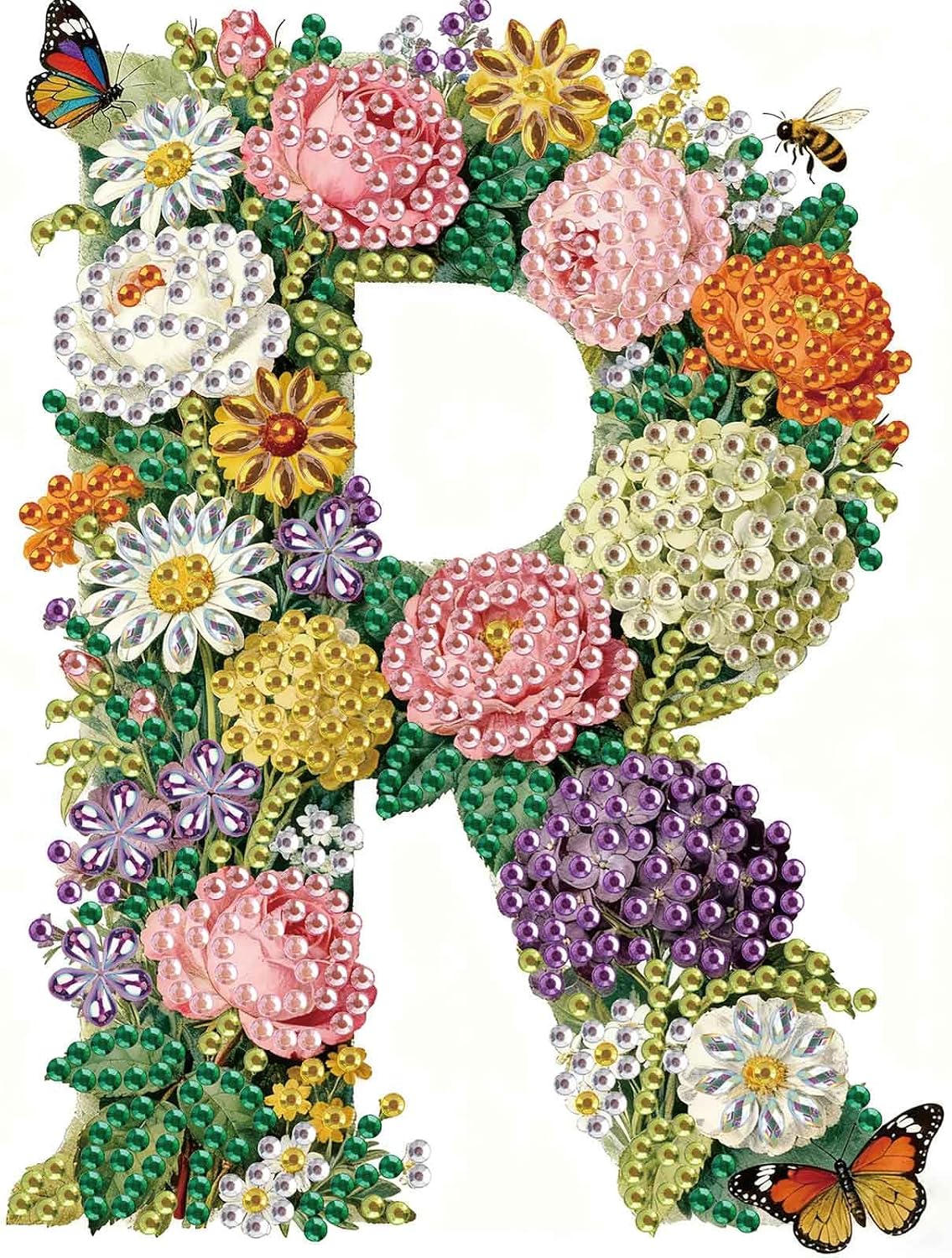 Amazon.com: antor 5D Diamond Art Kits for Adults Letter R, Radiant ...
