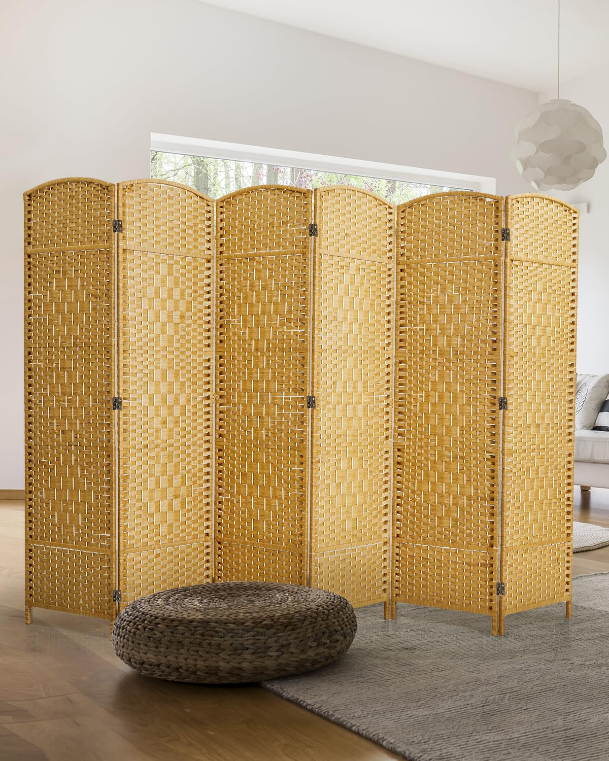 Snapklik.com : Room Divider 6 Panel Room Partition, Foldable ...