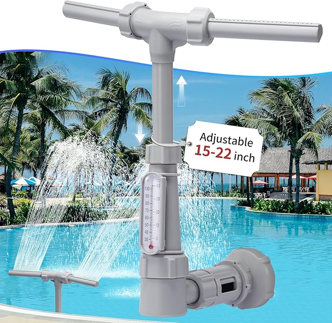 Amazon.com: KLLEYNA Dual Spray Pool Fountains for Above-Inground ...