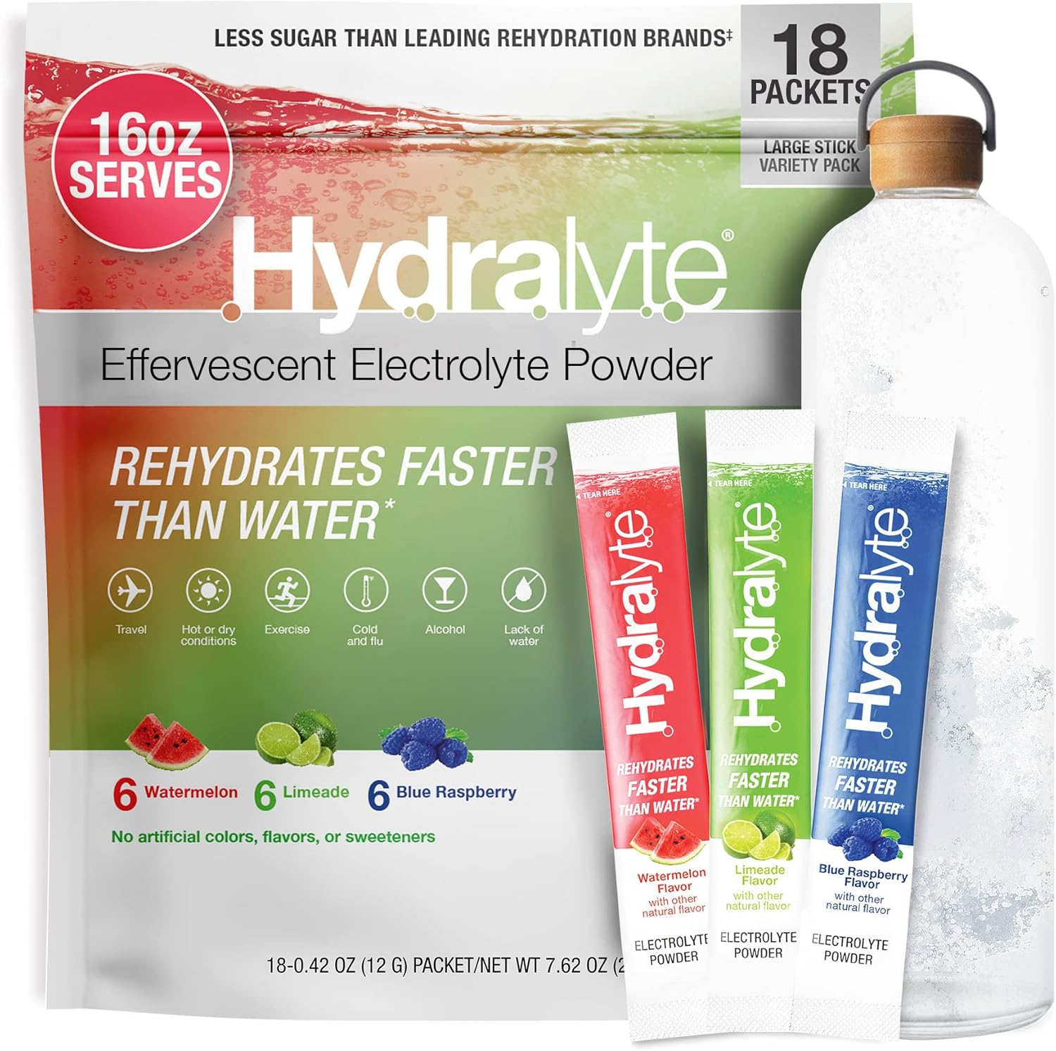 Amazon.com: Hydralyte Low Sugar Rapid Rehydration - Lightly Sparkling ...