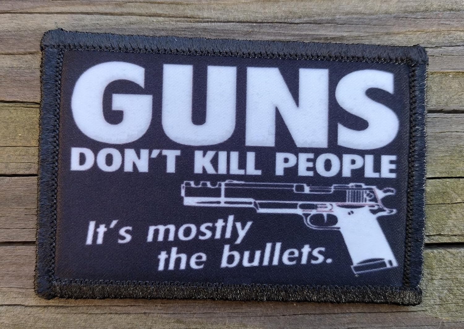 Amazon.com: Guns Dont Kill People Morale Patch Hook and Loop Army ...