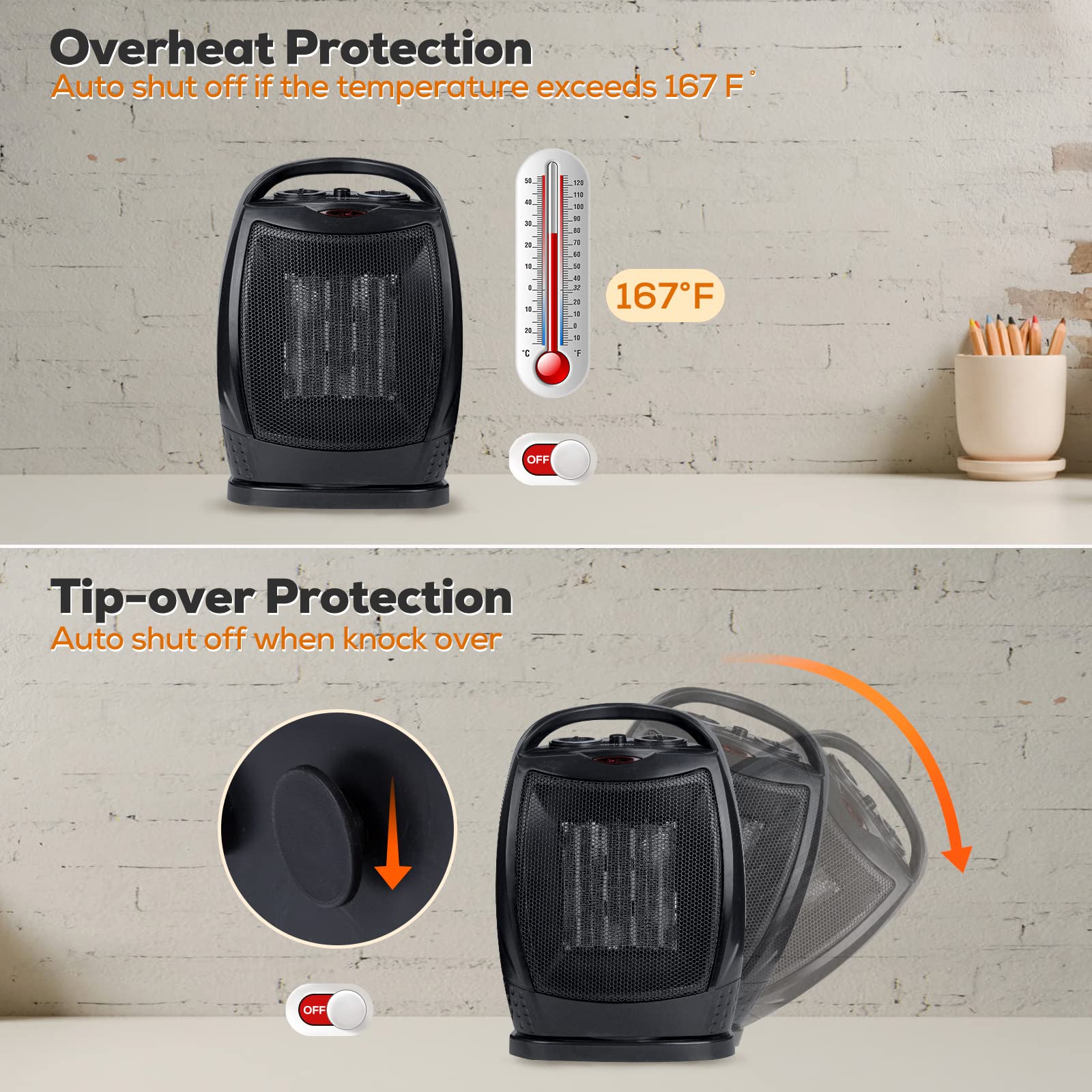 Snapklik.com : Shinic Space Heater,Safe And Quiet PTC Ceramic Heater ...