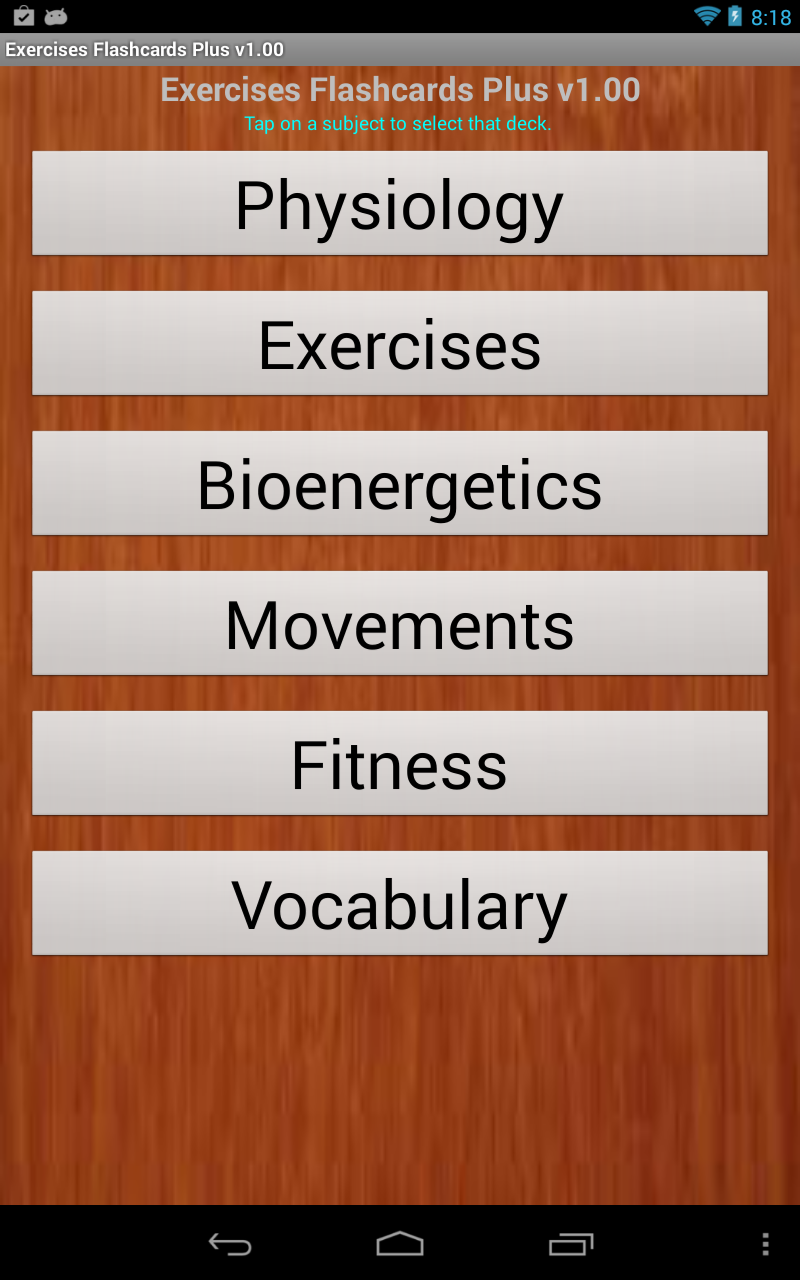 Exercise Flashcards Plus - App on Amazon Appstore