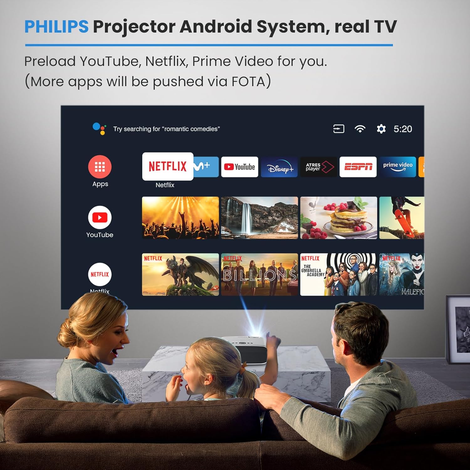 PHILIPS Android TV Projector with Apps - Smart Morocco | Ubuy