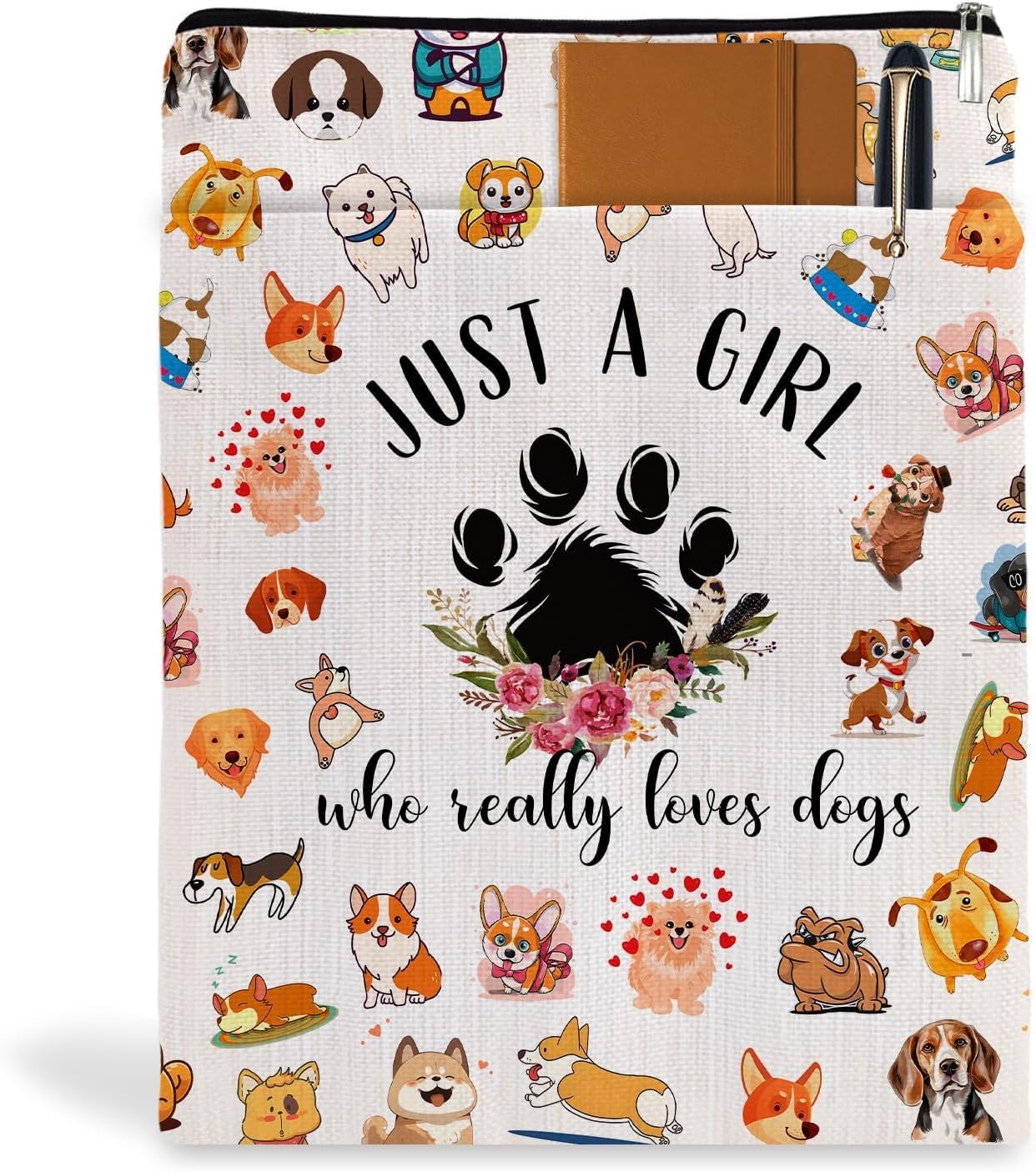 Amazon.com: Book Lovers Gifts Book Sleeve,Book Cover with Zipper for ...