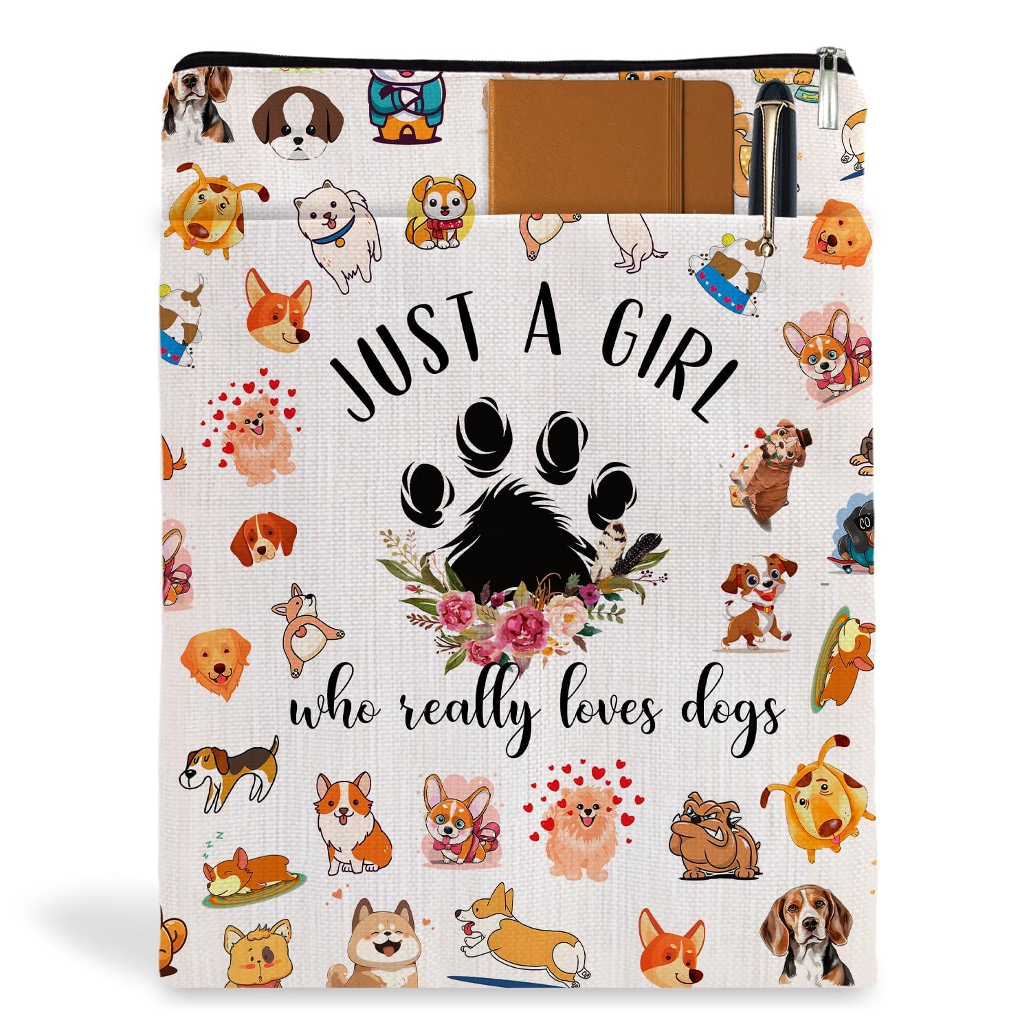 Amazon.com: Book Lovers Gifts Book Sleeve,Book Cover with Zipper for ...