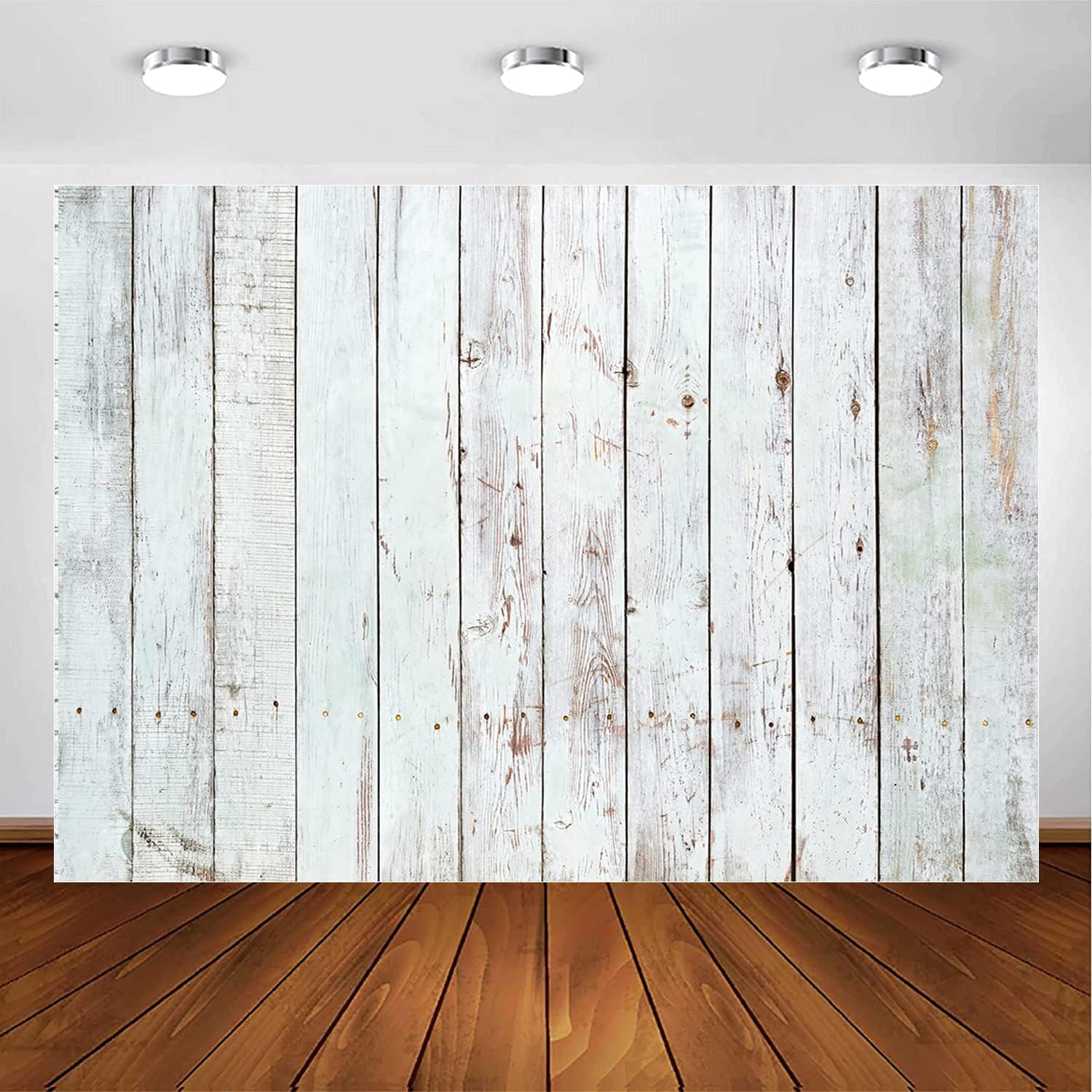 Amazon.com : Yeele 10x10ft Gray White Wood Plank Photo Backdrops Vinyl ...