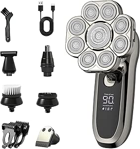 Amazon.com: 9.0 Shaver,Head Shaver for Bald Men: 7D Electric Bald Razor ...