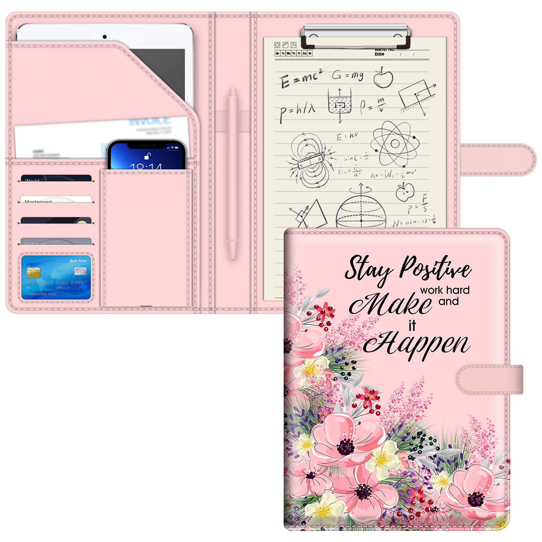 Amazon.com : BVYA Padfolio Portfolio Case, Conference Folder Executive ...