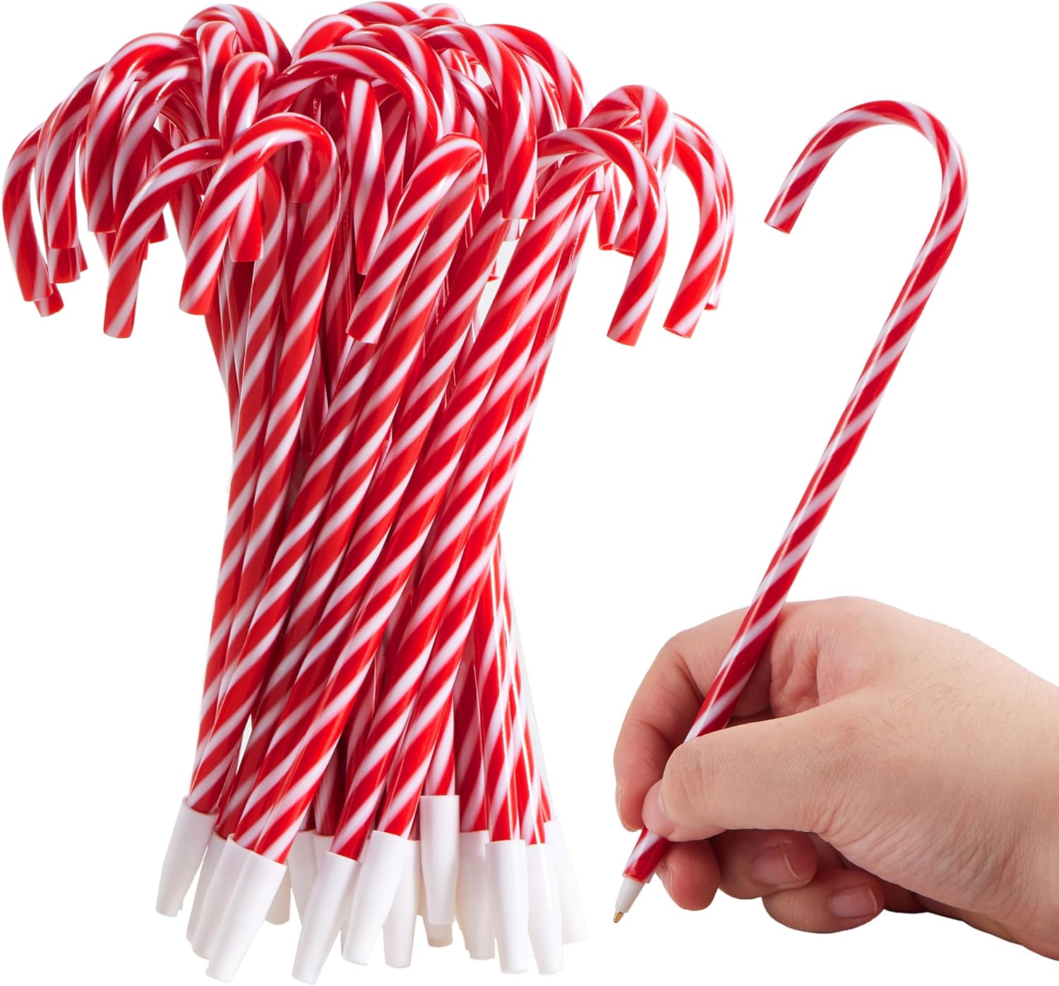 Amazon.com : JOYIN 100 PCS Christmas Candy Cane Pen Bulk, Blue Ink ...