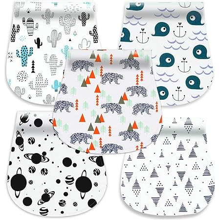Amazon.com: Organic Burp Cloths with Burp Cloth Bag - Baby Bear Burping ...