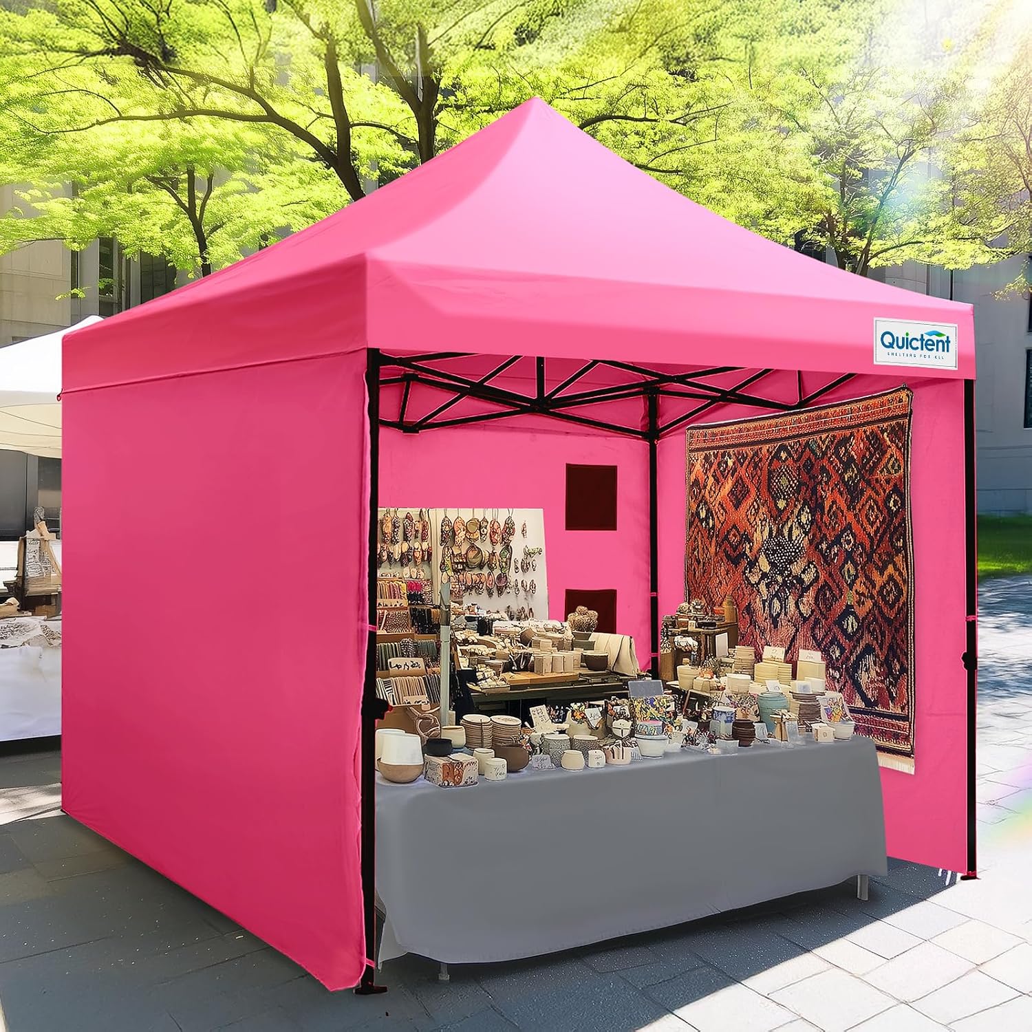 Amazon.com : Quictent 10x10 Heavy Duty Pop up Canopy Tent with 3 ...