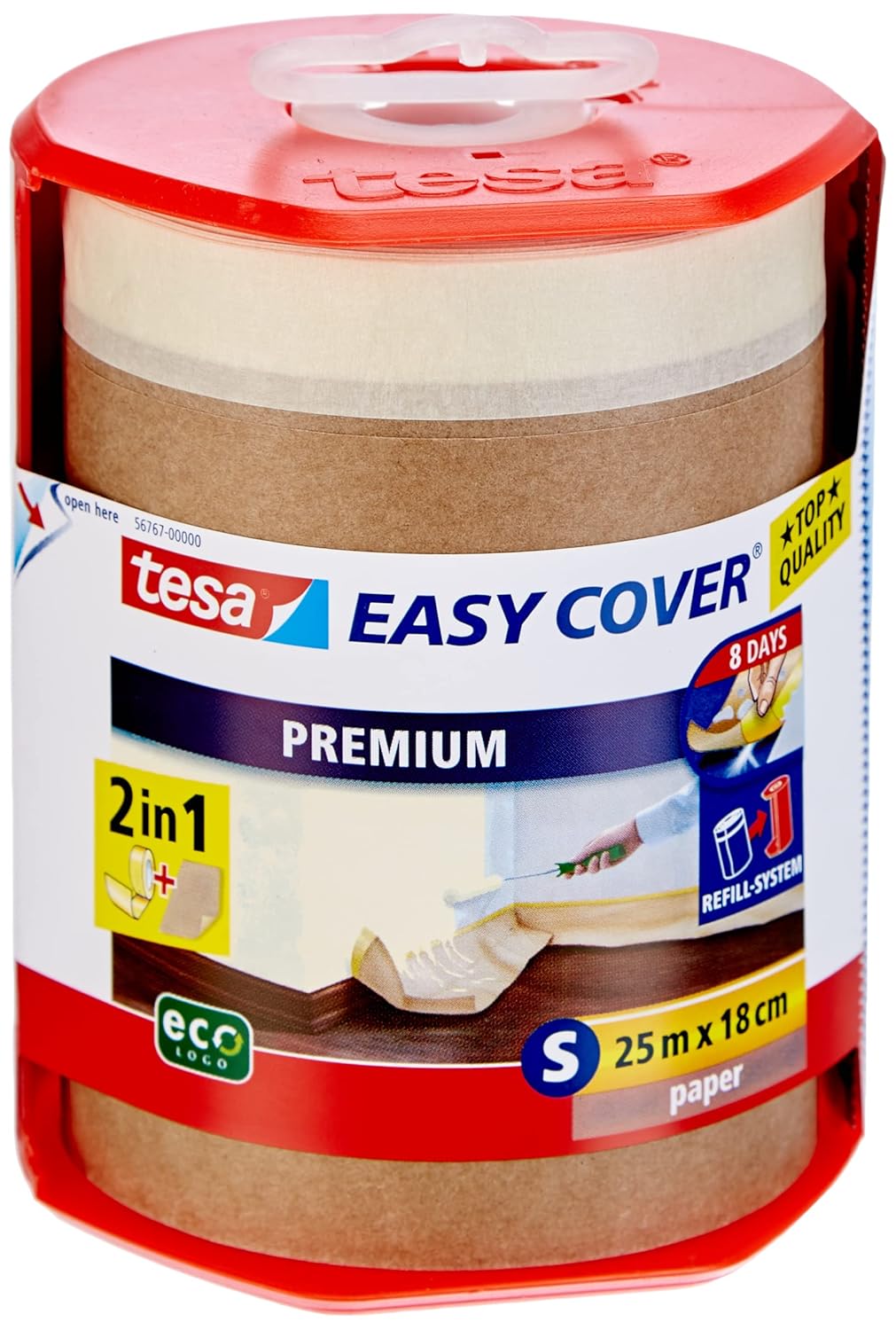Amazon.com: tesa Easy Cover Premium Painters Masking Paper - Refillable ...