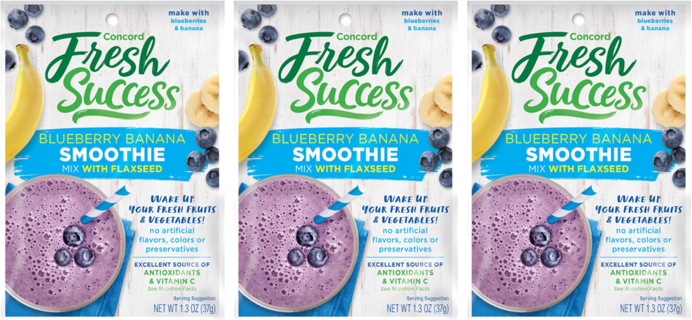 Amazon.com : Concord Foods Blueberry Banana Smoothie Mix Refreshing ...