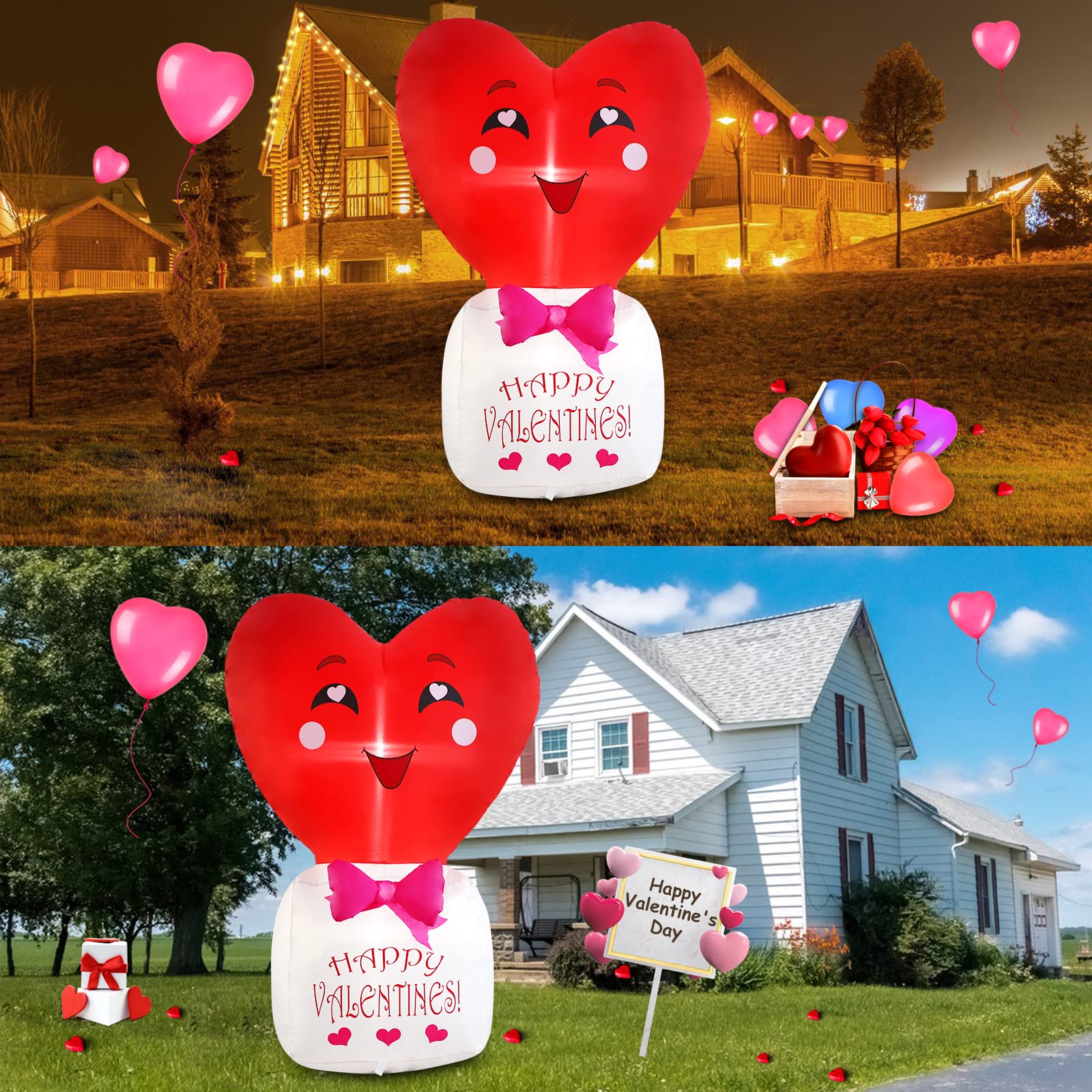 Yard Inflatables 3 Hearts Amazon.com: 10 FT Valentines Day