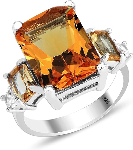 Amazon.com: Three Stone Zultanite Silver Ring, Color Change Stone ...