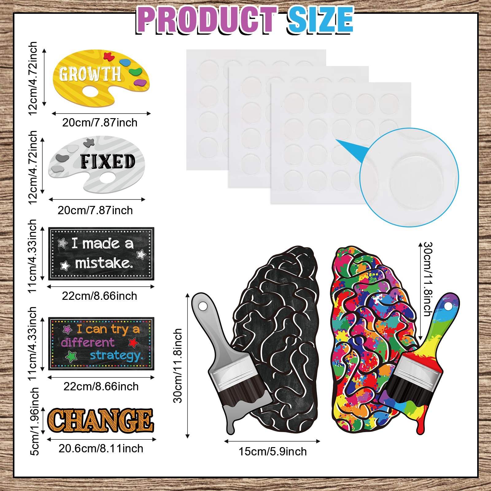 Snapklik.com : Tenare Mindset Posters Bulletin Board Set Motivational ...