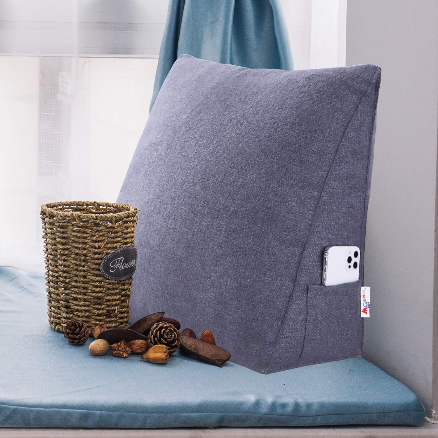 Cojín triangular de cuña para lectura, cojín de apoyo para la espalda ...