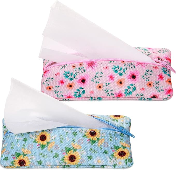 Amazon.com: Kigeli 2 Pieces Purse Tissue Holder Travel Tissue Pouch for ...
