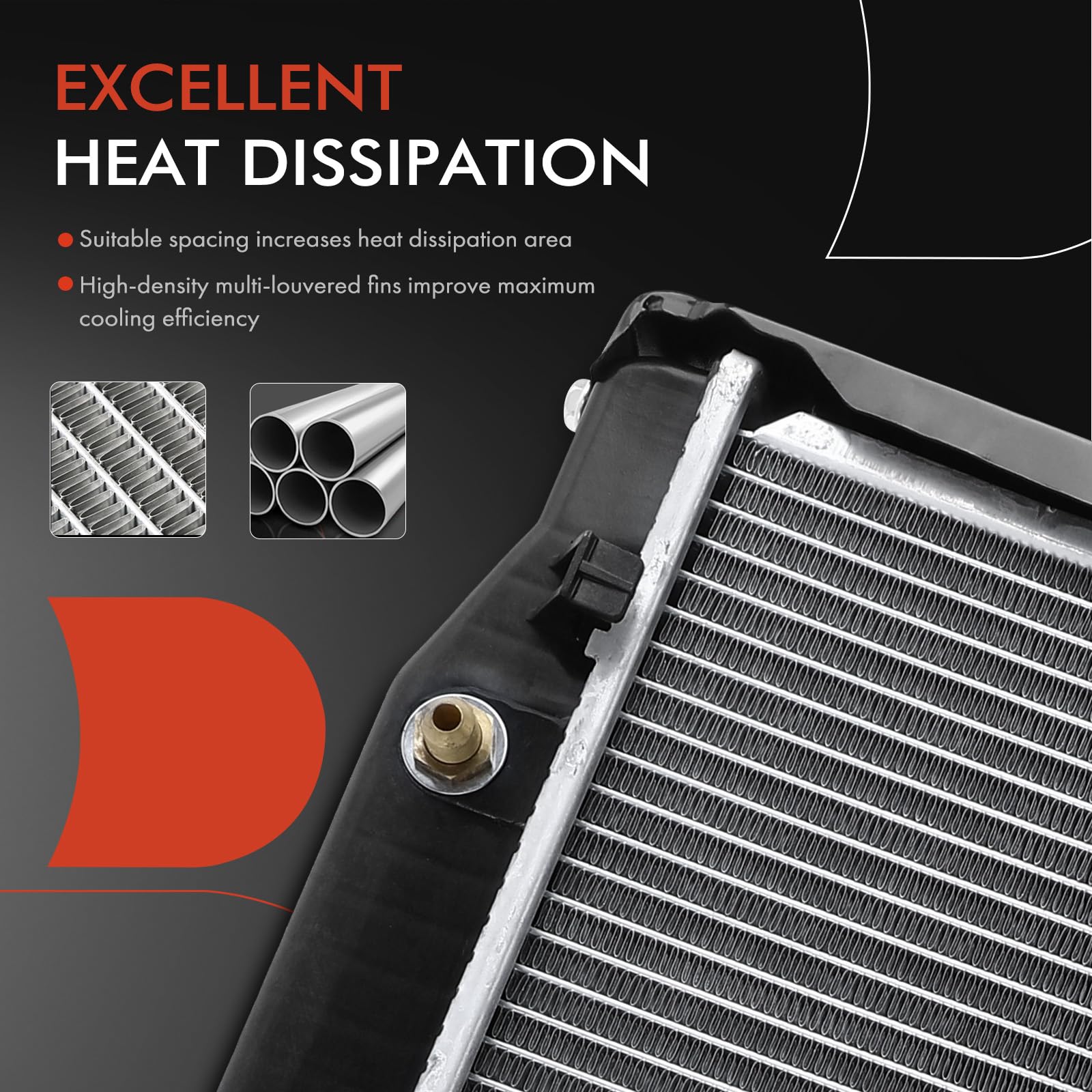 A-Premium Engine Coolant Radiator Assembly with Transmission Oil Cooler ...