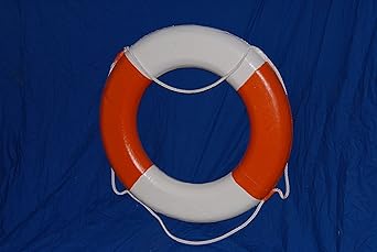 Amazon.com: SH 30" Blue & White Decorative Nautical Life Ring : Home ...