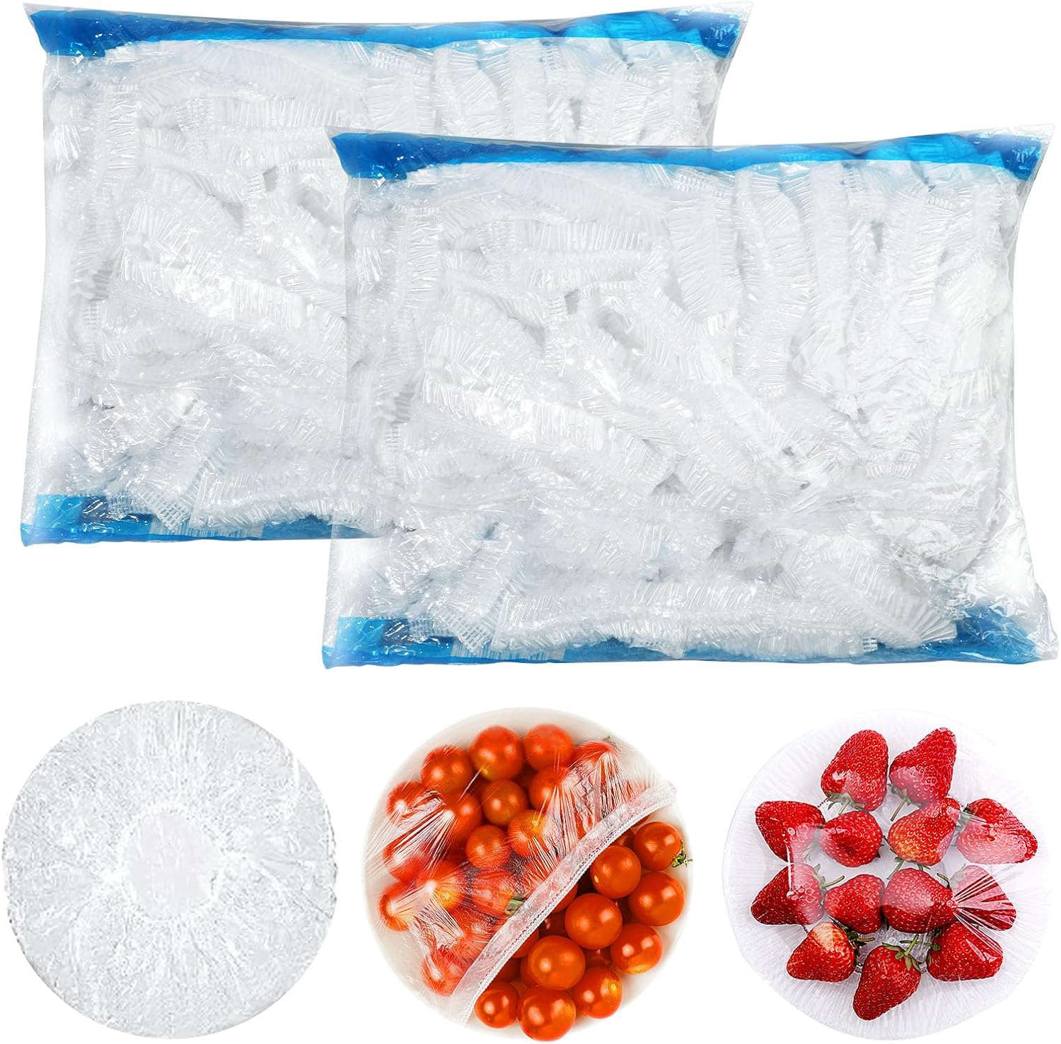 Amazon.com: QWDLID 200 Pieces Disposable Food Storage Covers, Elastic ...