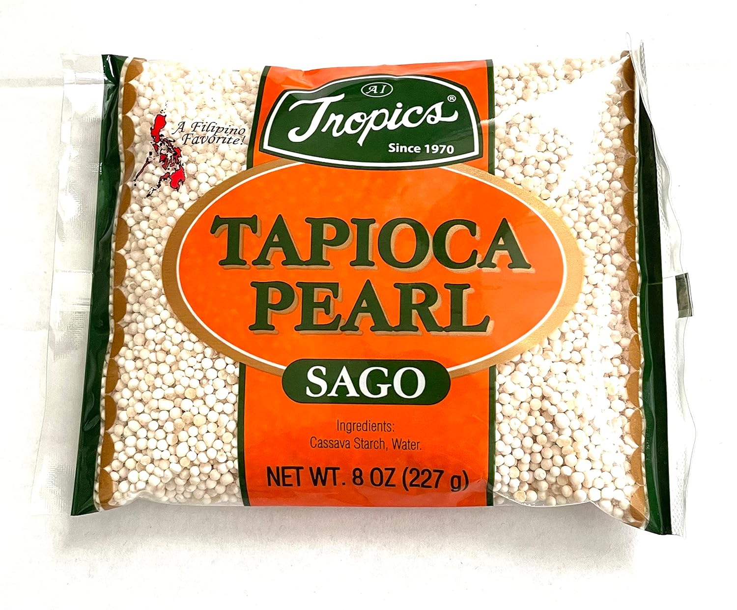 Amazon.com: Tropics Tapioca Pearl or Sago 8 Oz. Small Pcs : Grocery ...