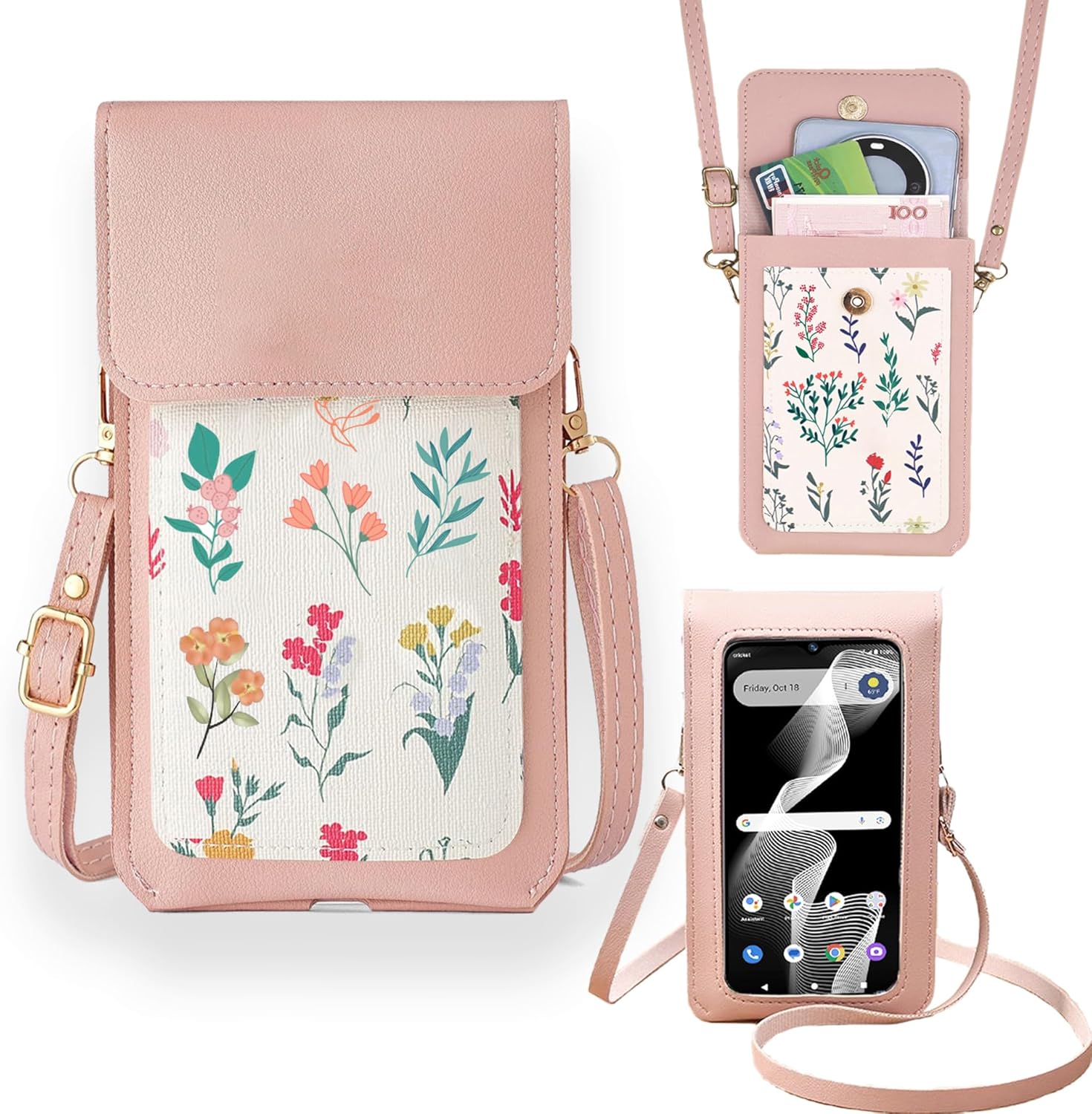 Amazon.com: Tuxiwei Touch Screen Phone Bag Crossbody Cellphone Case for ...