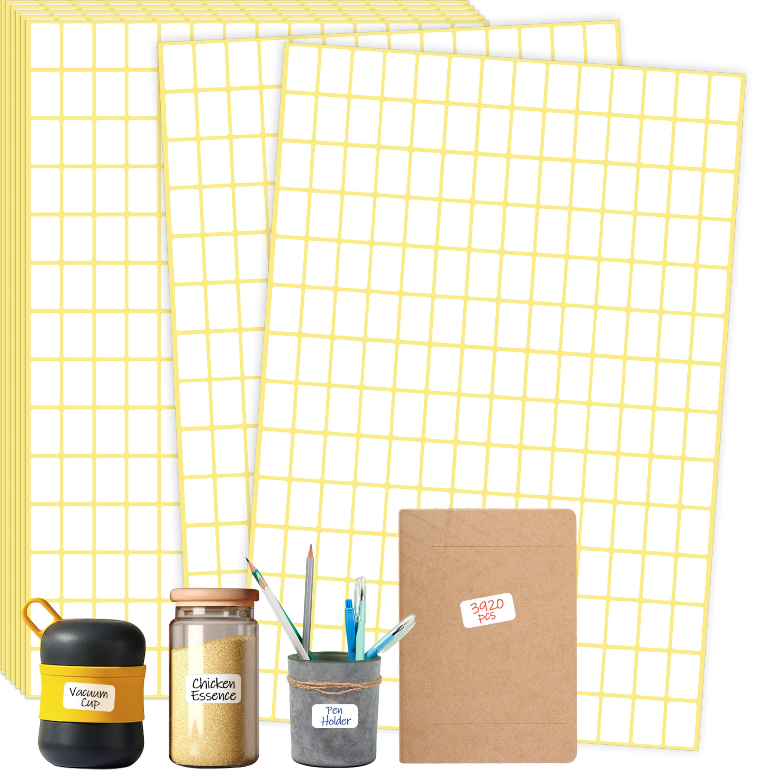 Amazon.com : 3920 PCS Matte Mimi Rectangle Stickers, Self-adhesive ...